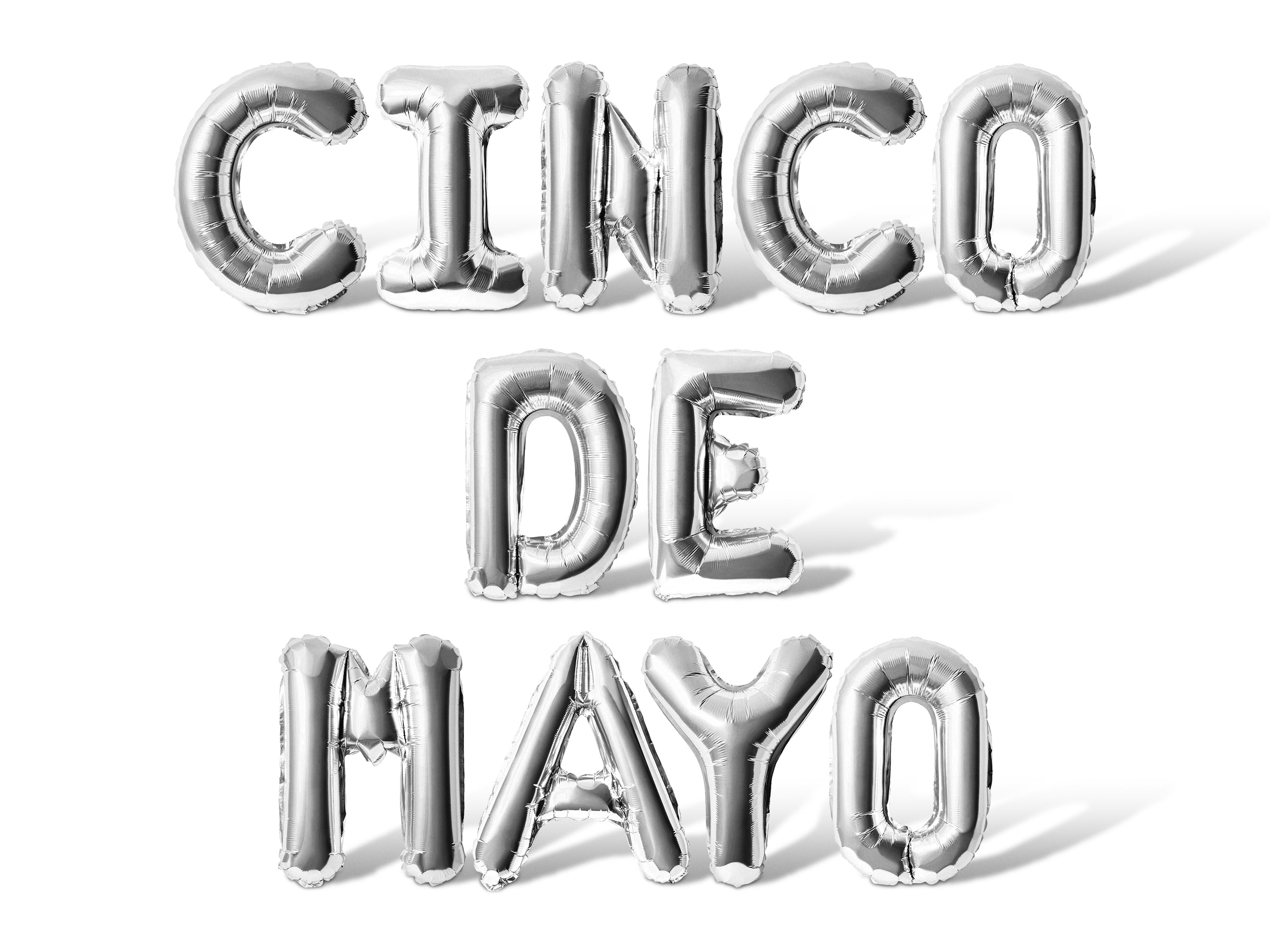 Letter Balloons - CINCO DE MAYO 16" Inch Alphabet Letters Foil Mylar ...