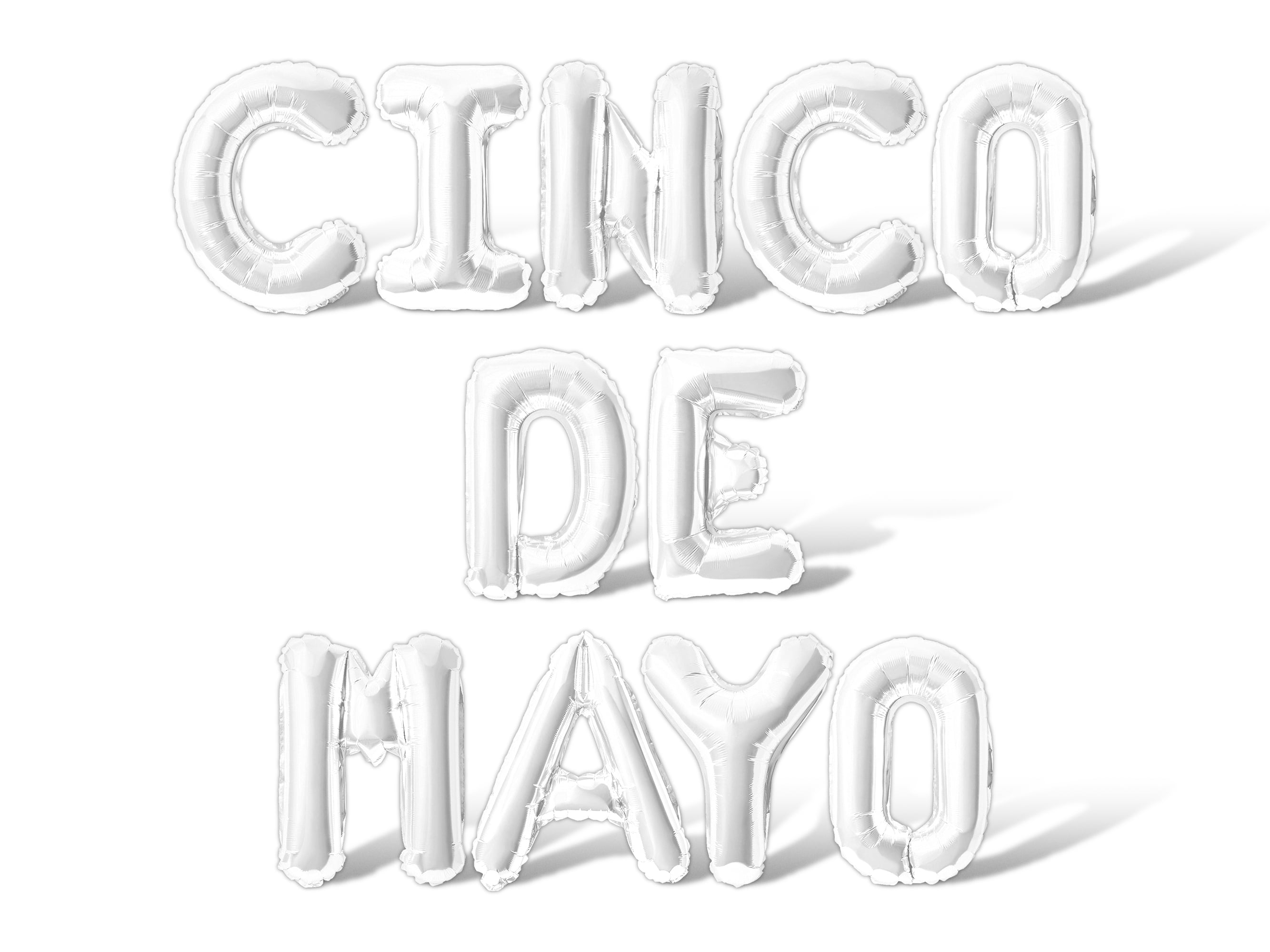 Letter Balloons - CINCO DE MAYO 16" Inch Alphabet Letters Foil Mylar ...