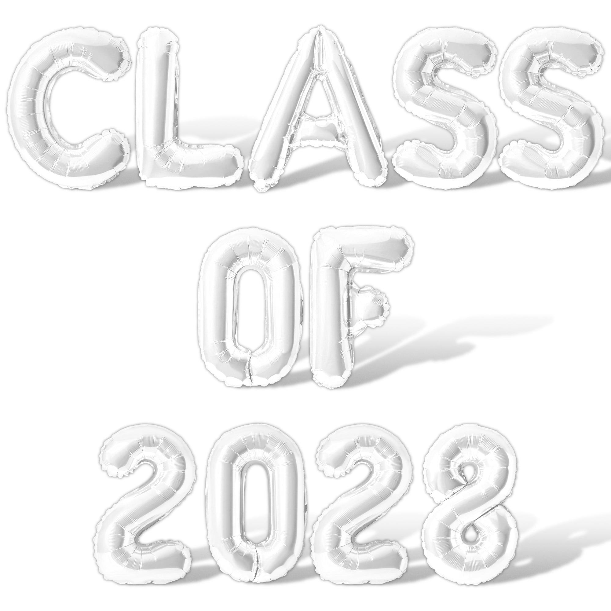 Letter Balloons - CLASS OF 2028 16" Inch Alphabet Letters Foil Mylar ...