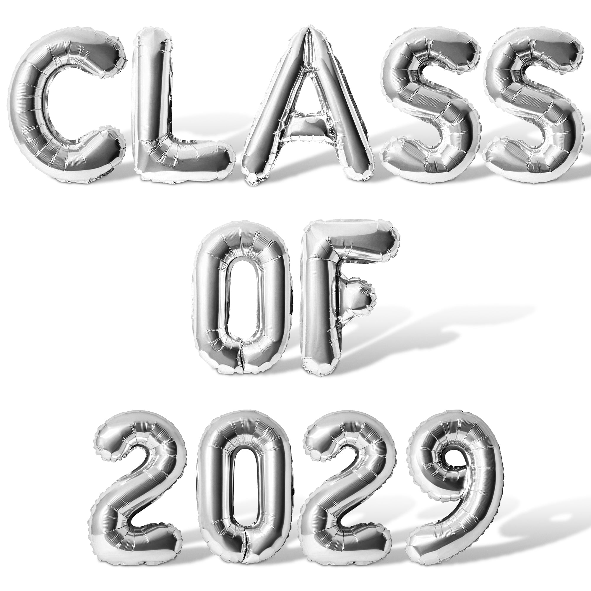 Letter Balloons - CLASS OF 2029 16" Inch Alphabet Letters Foil Mylar ...