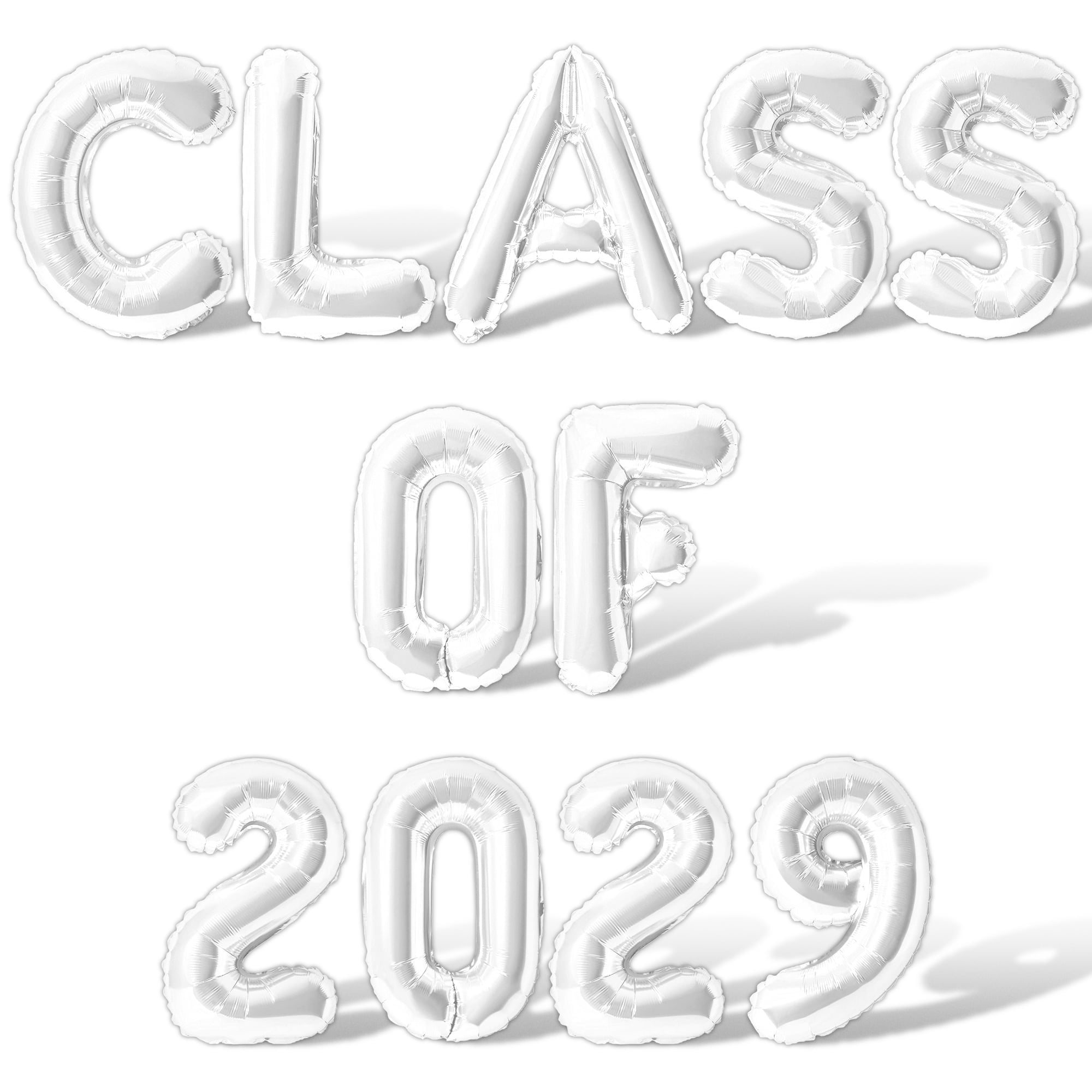 Letter Balloons - CLASS OF 2029 16" Inch Alphabet Letters Foil Mylar ...