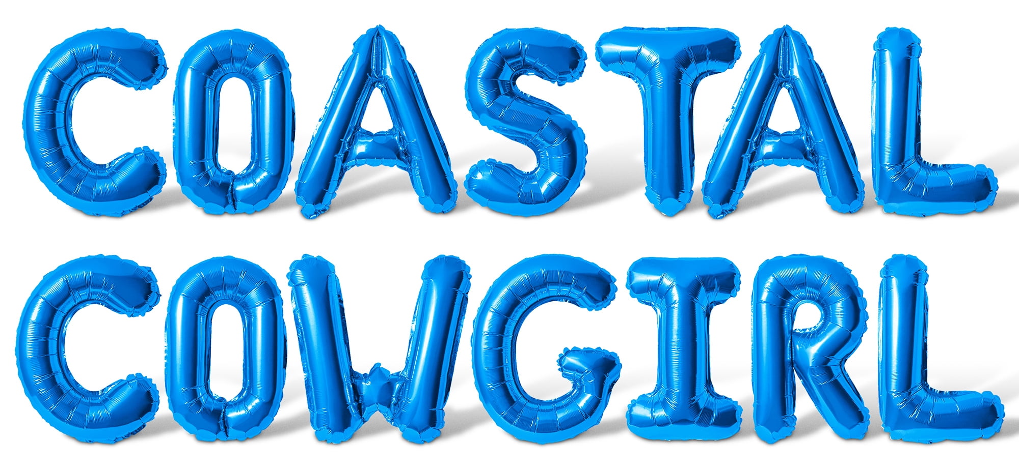 Letter Balloons - COASTAL COWGIRL 16" Inch Alphabet Letters Foil Mylar ...