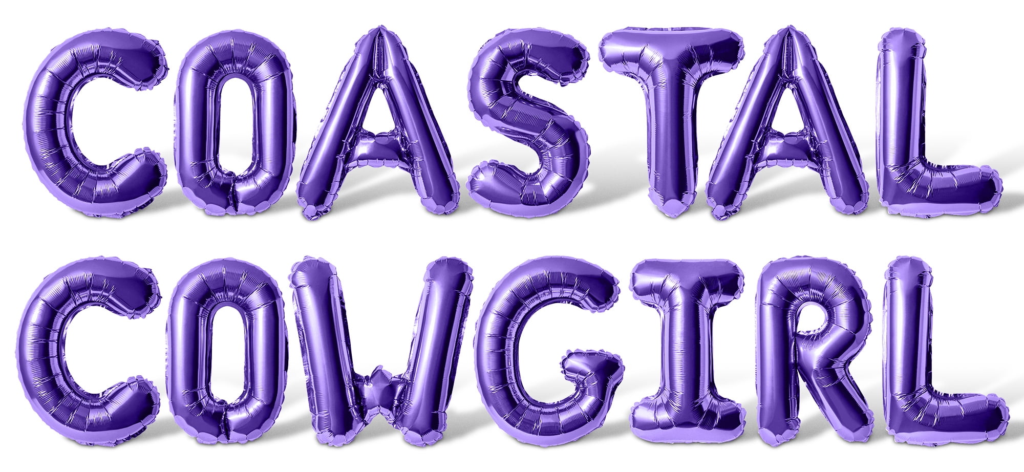 Letter Balloons - COASTAL COWGIRL 16" Inch Alphabet Letters Foil Mylar ...