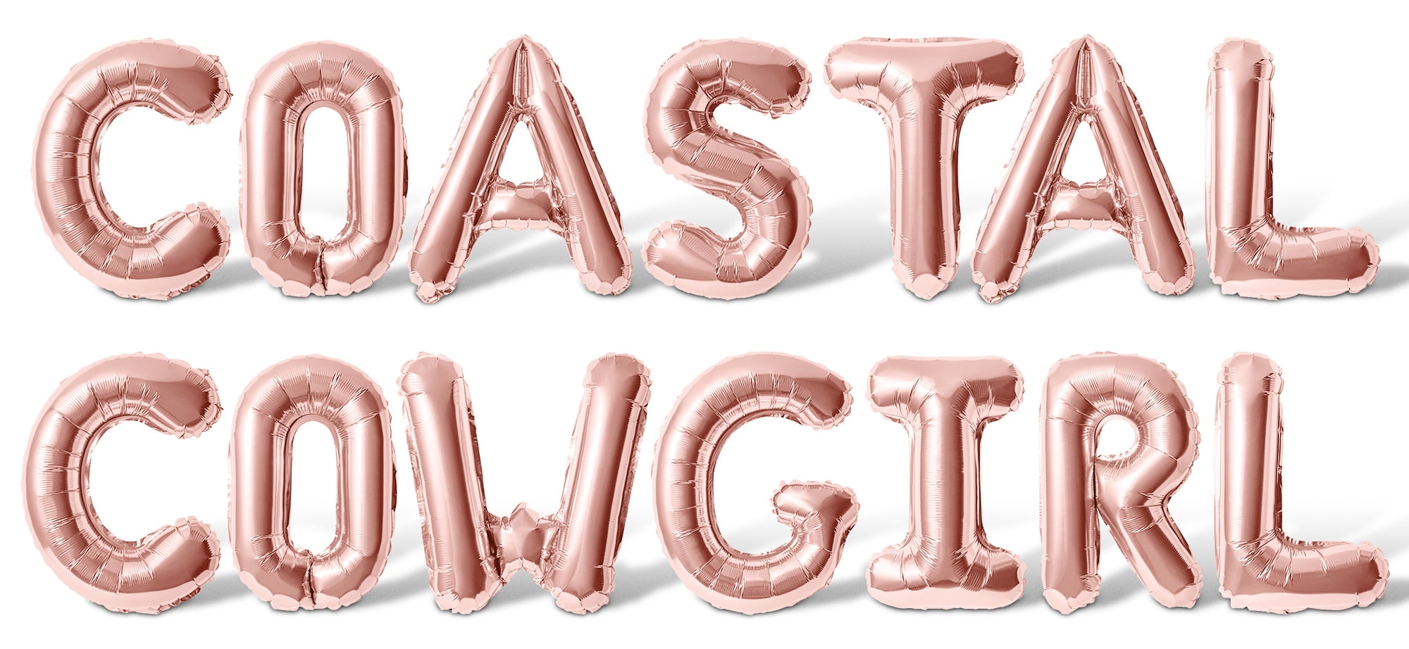 Letter Balloons - COASTAL COWGIRL 16" Inch Alphabet Letters Foil Mylar ...