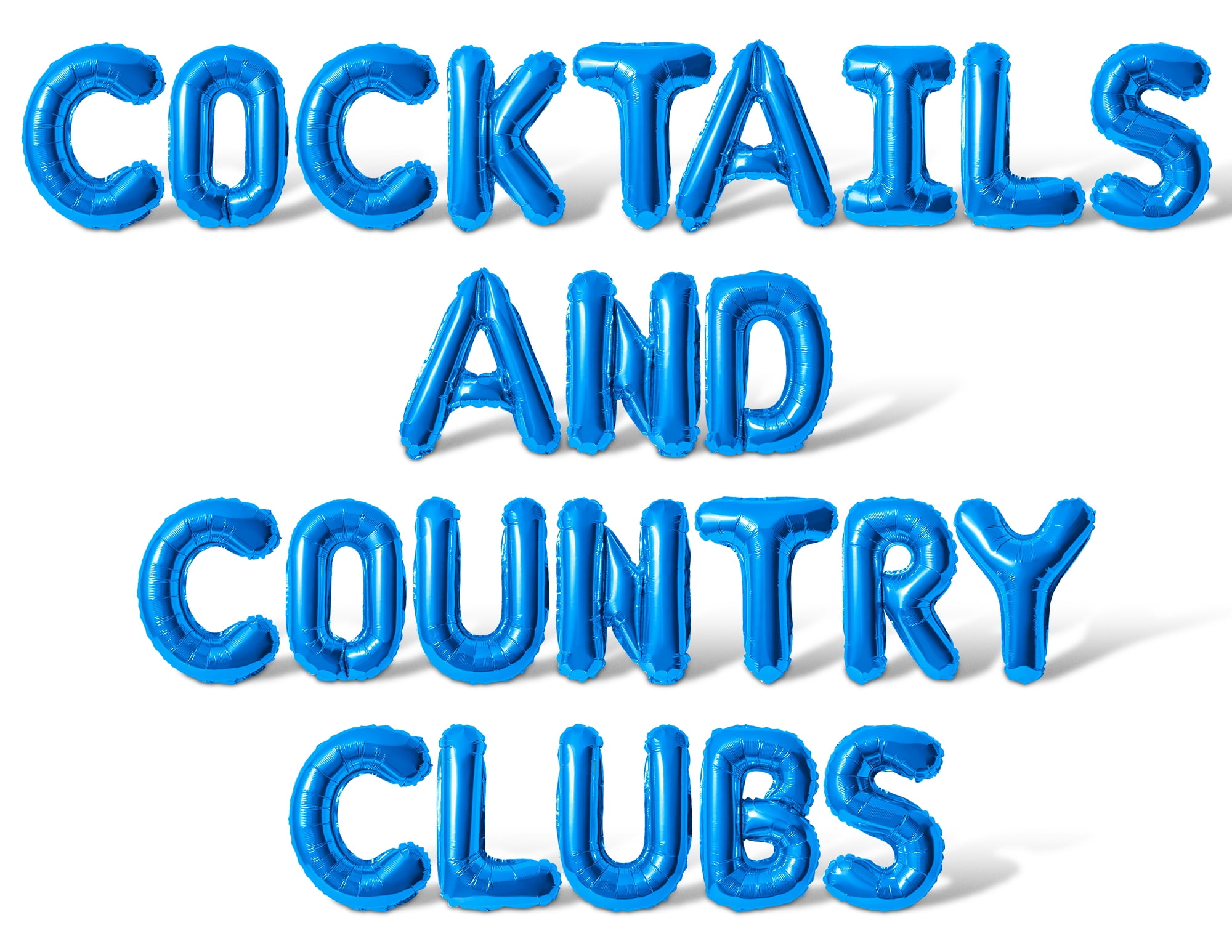 Letter Balloons - COCKTAILS AND COUNTRY CLUBS 16" Inch Alphabet Letters ...
