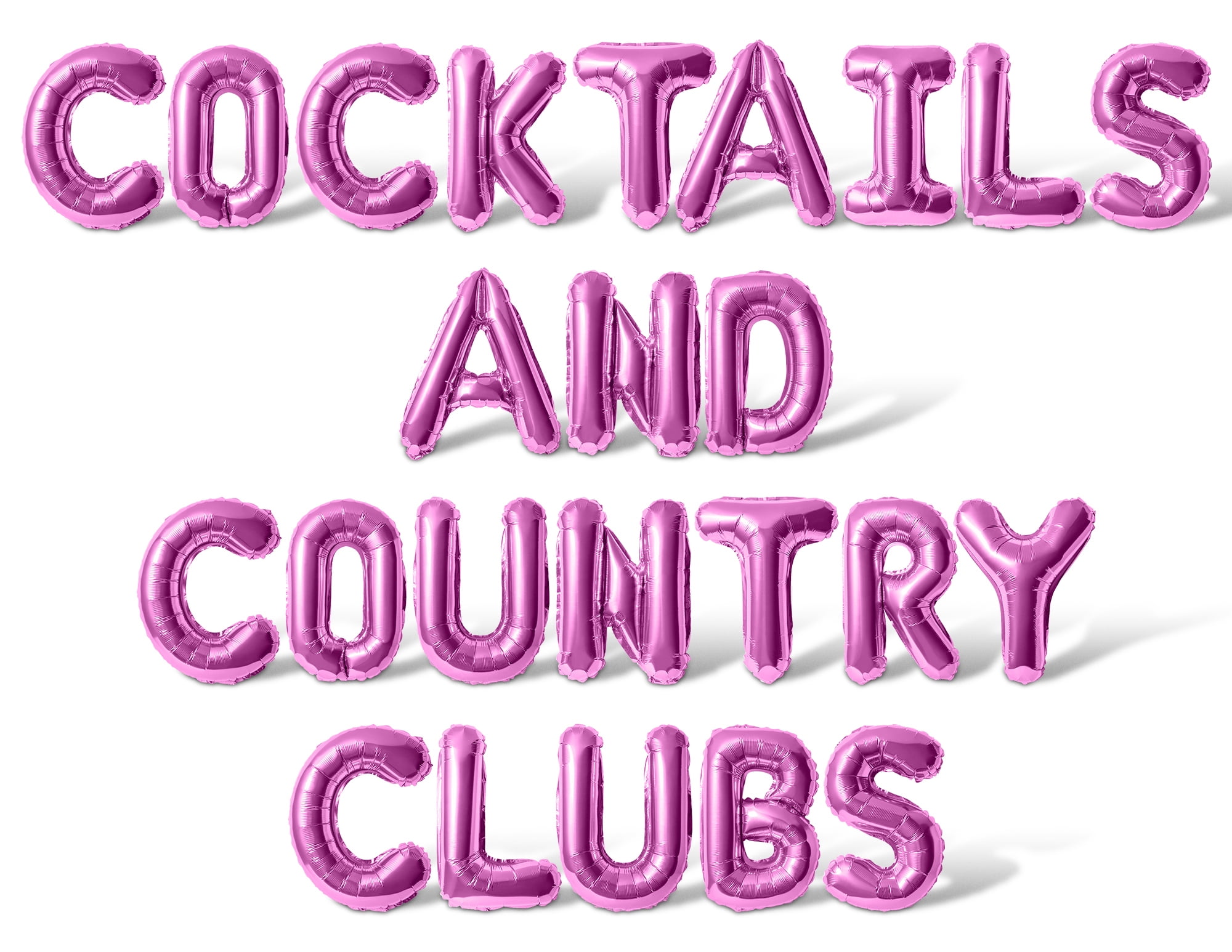 Letter Balloons - COCKTAILS AND COUNTRY CLUBS 16" Inch Alphabet Letters ...