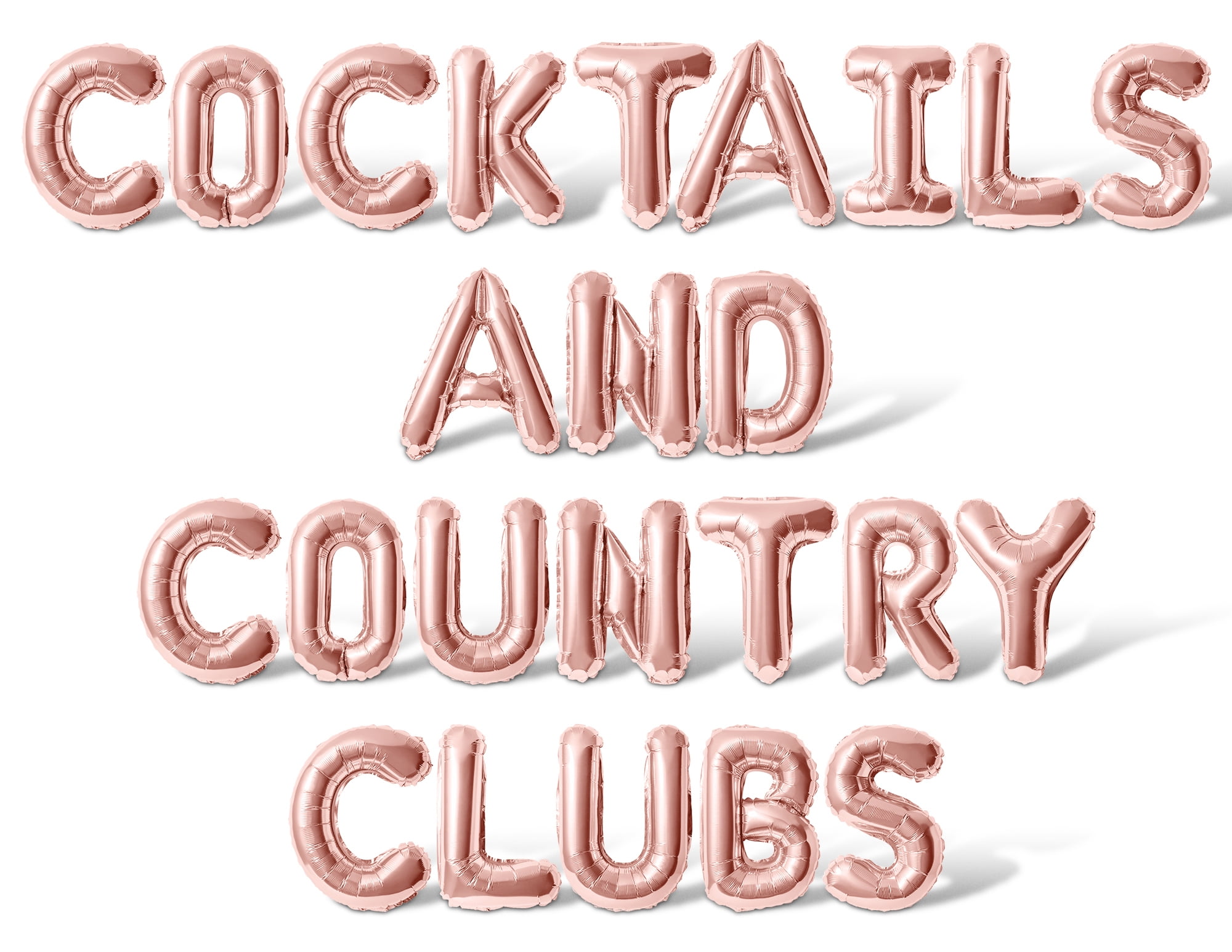 Letter Balloons - COCKTAILS AND COUNTRY CLUBS 16" Inch Alphabet Letters ...