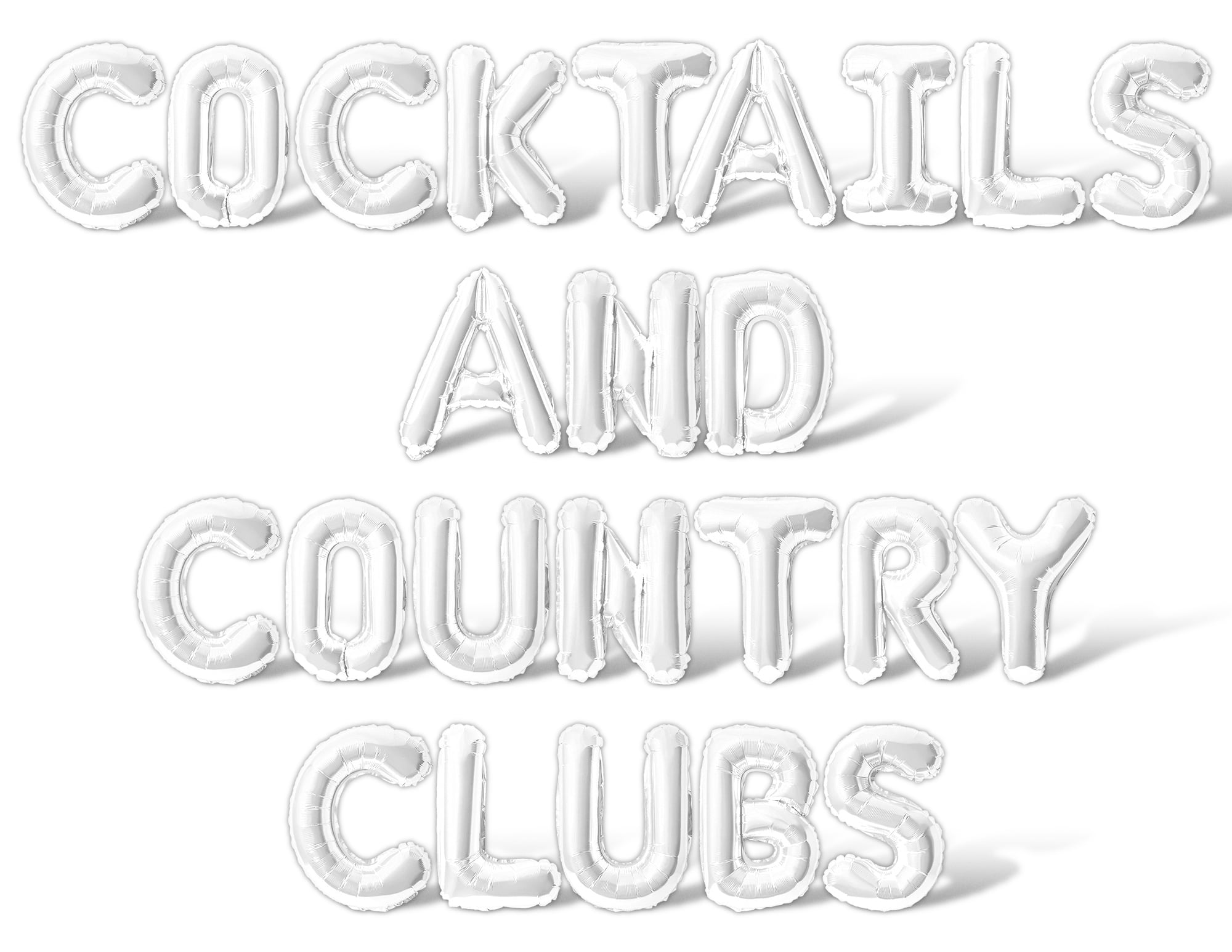 Letter Balloons - COCKTAILS AND COUNTRY CLUBS 16" Inch Alphabet Letters ...
