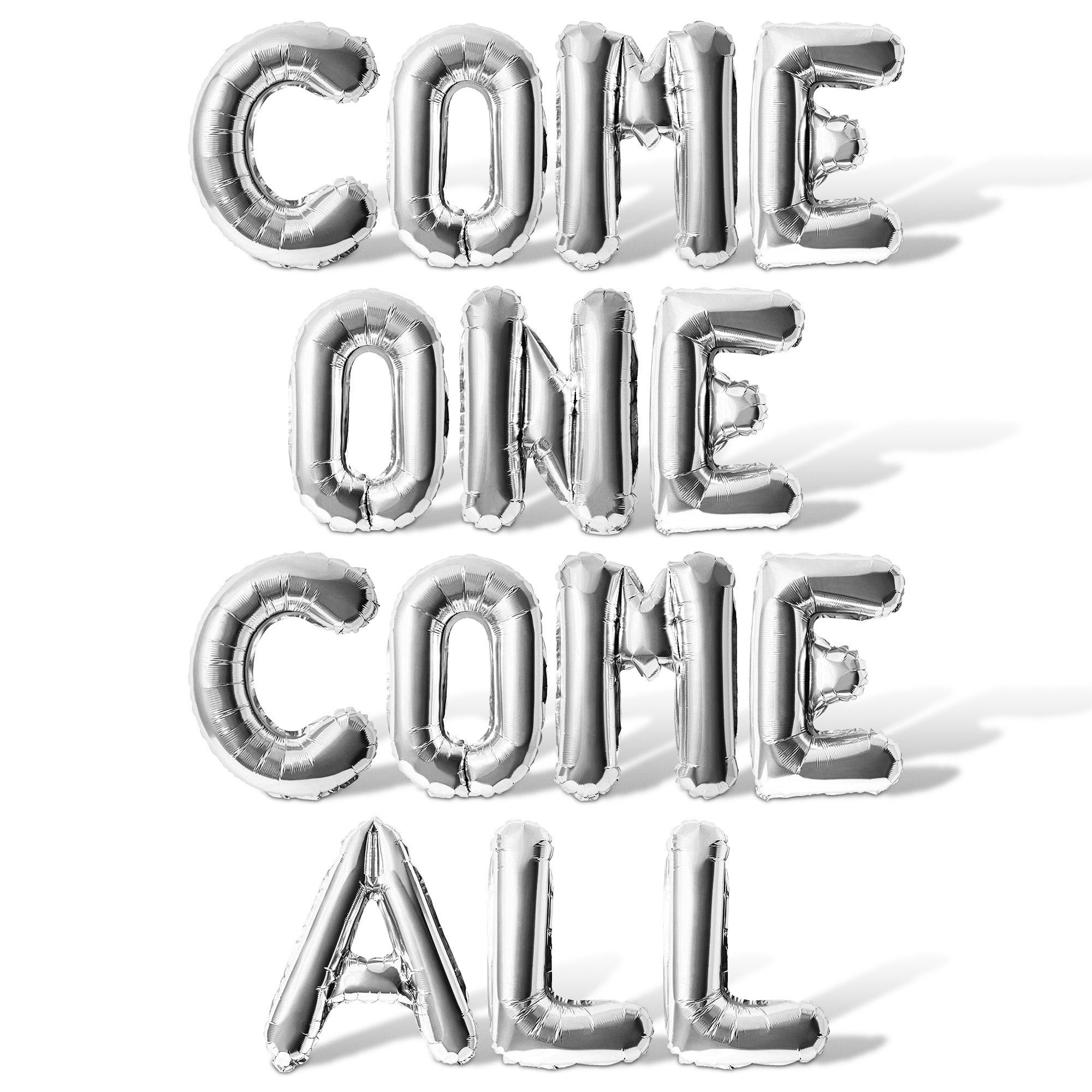 Letter Balloons - COME ONE COME ALL 16" Inch Alphabet Letters Foil ...