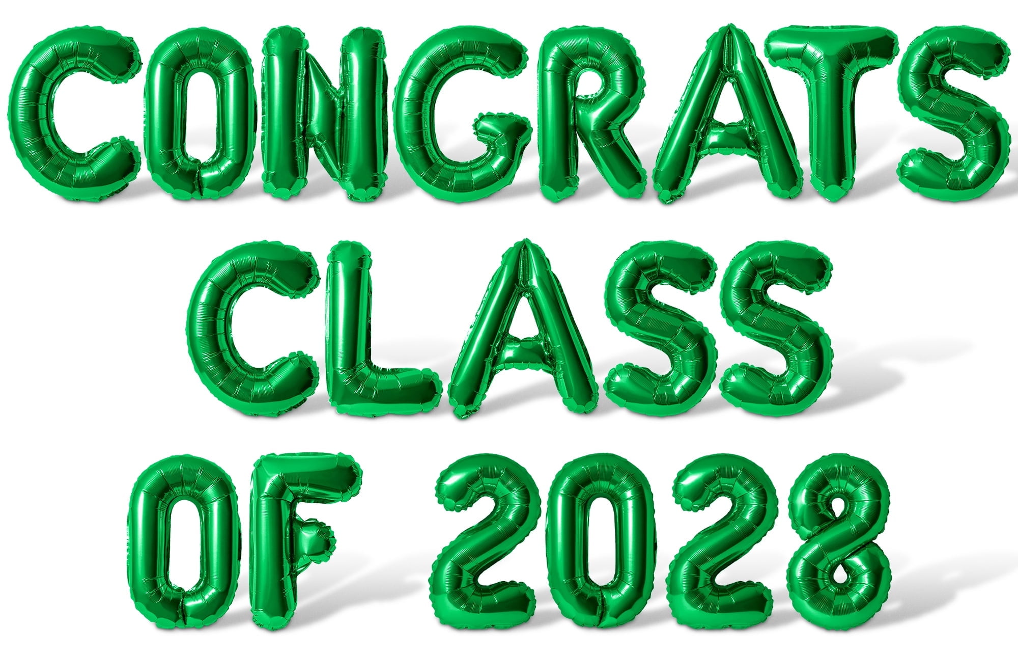 Letter Balloons - CONGRATS CLASS OF 2028 16" Inch Alphabet Letters Foil ...