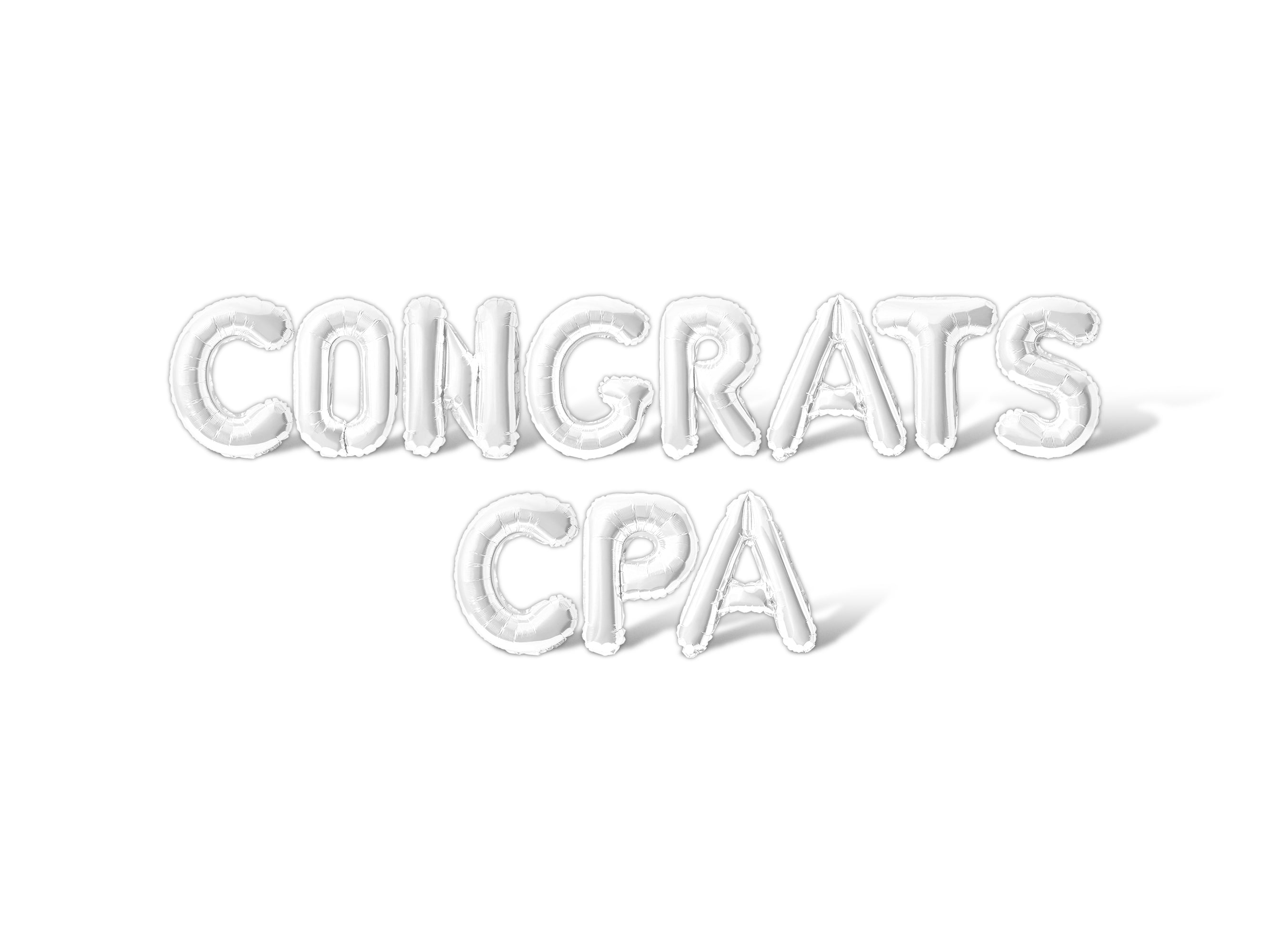 Letter Balloons - CONGRATS CPA 16" Inch Alphabet Letters Foil Mylar ...