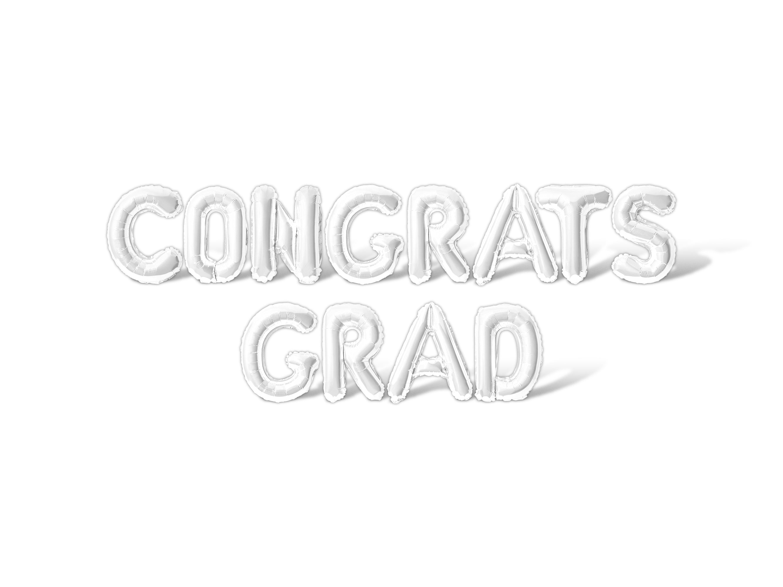 Letter Balloons - CONGRATS GRAD 16" Inch Alphabet Letters Foil Mylar ...