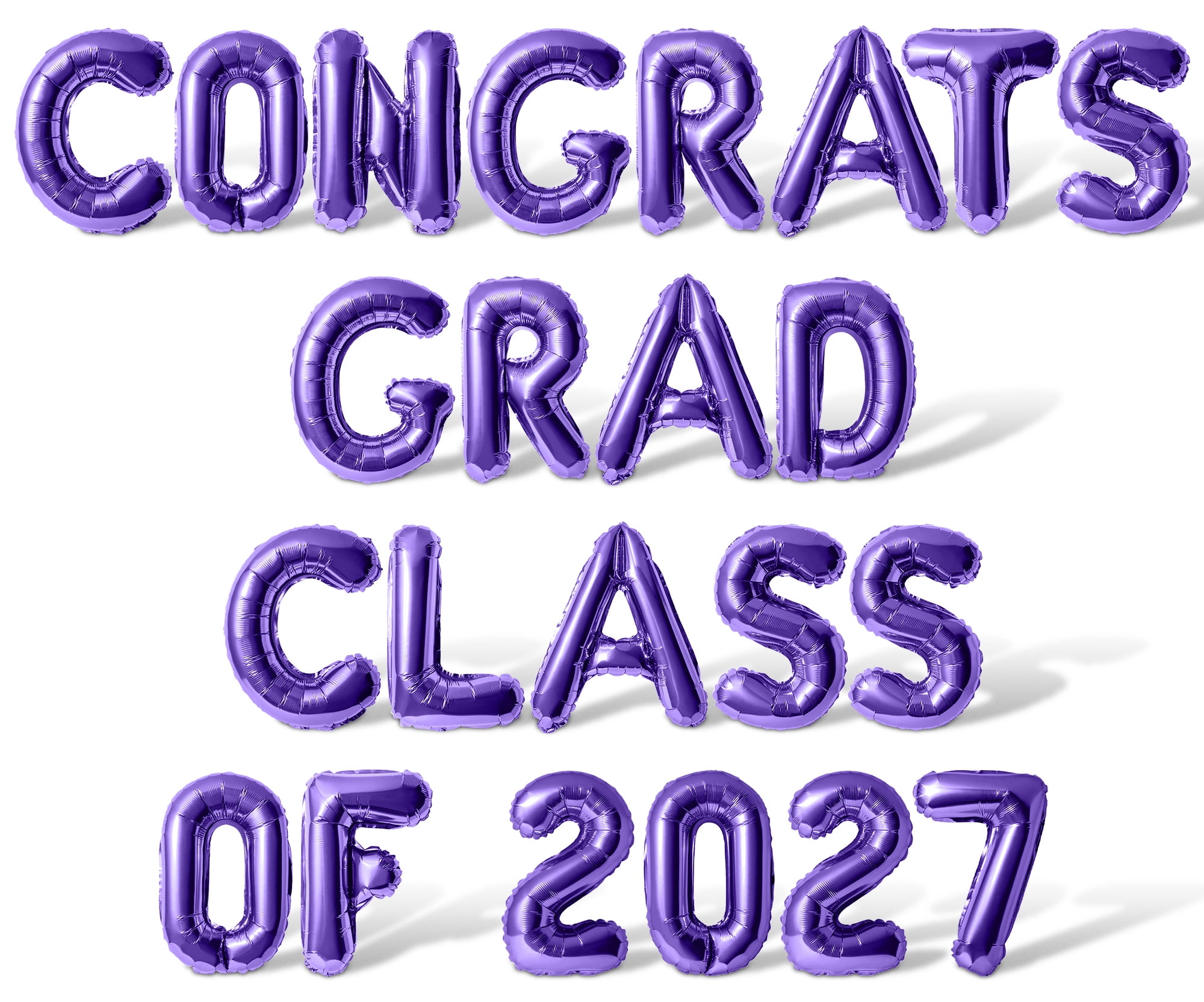 Letter Balloons - CONGRATS GRAD CLASS OF 2027 16" Inch Alphabet Letters ...