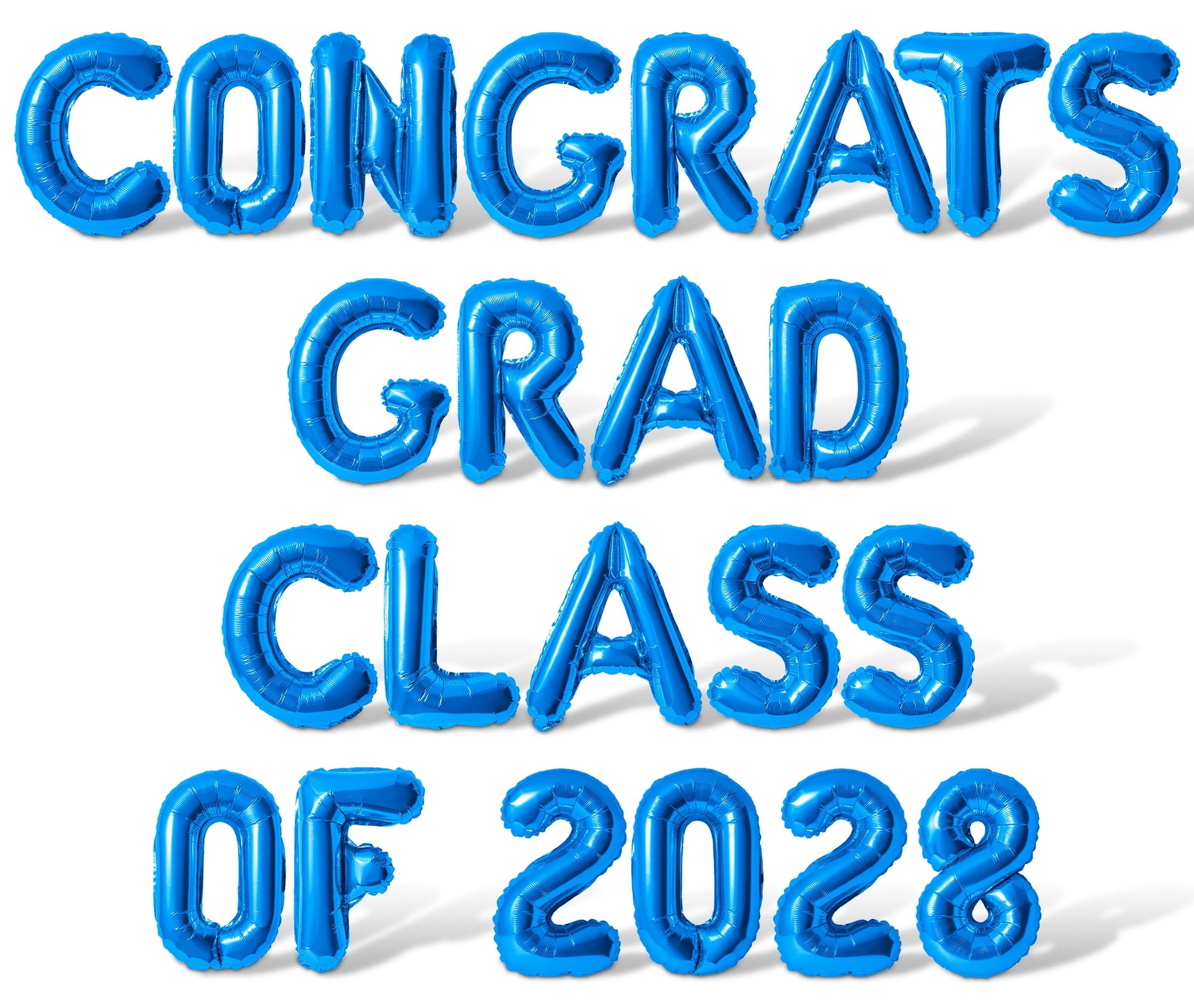 Letter Balloons - CONGRATS GRAD CLASS OF 2028 16" Inch Alphabet Letters ...