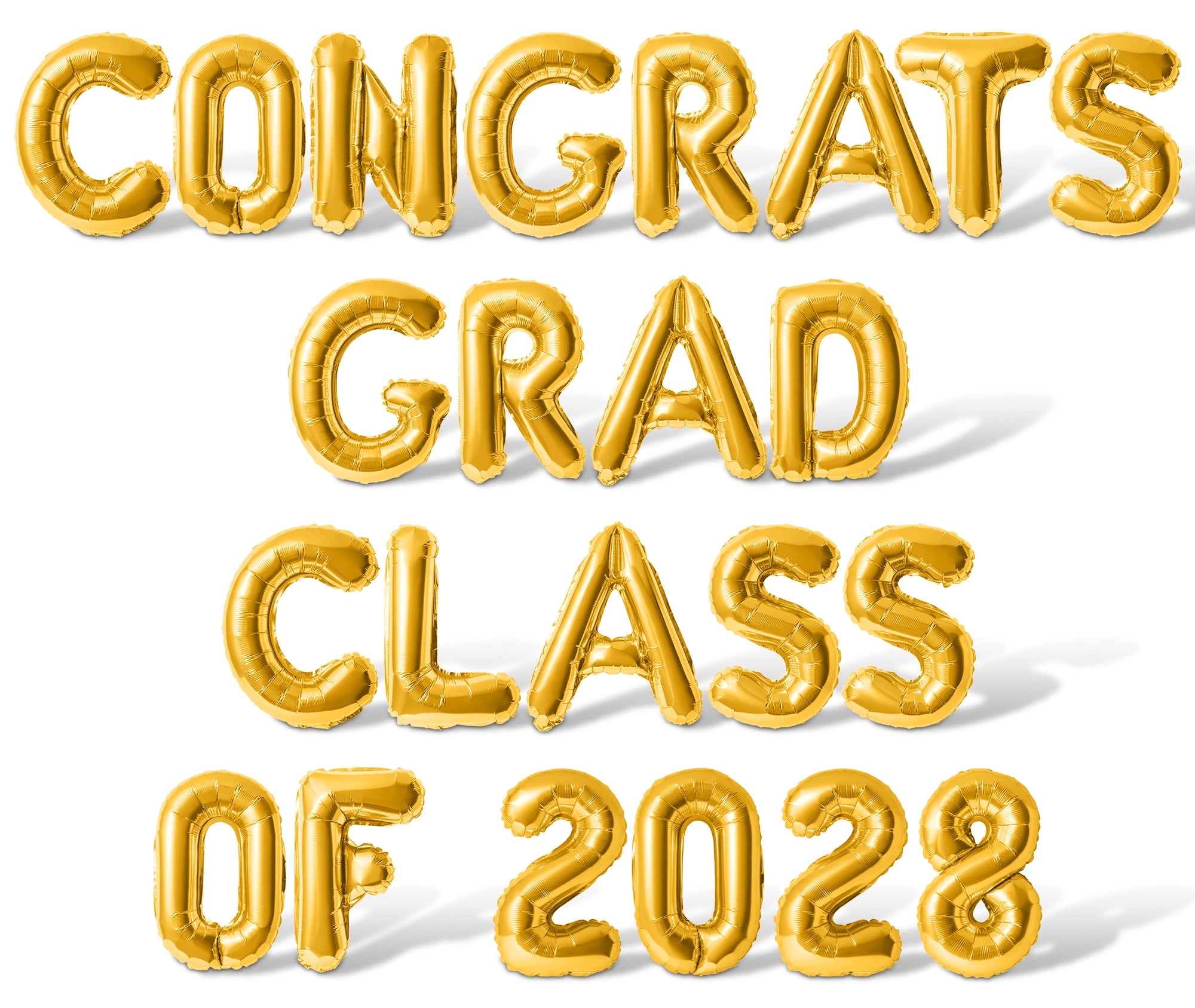 Letter Balloons - CONGRATS GRAD CLASS OF 2028 16" Inch Alphabet Letters ...