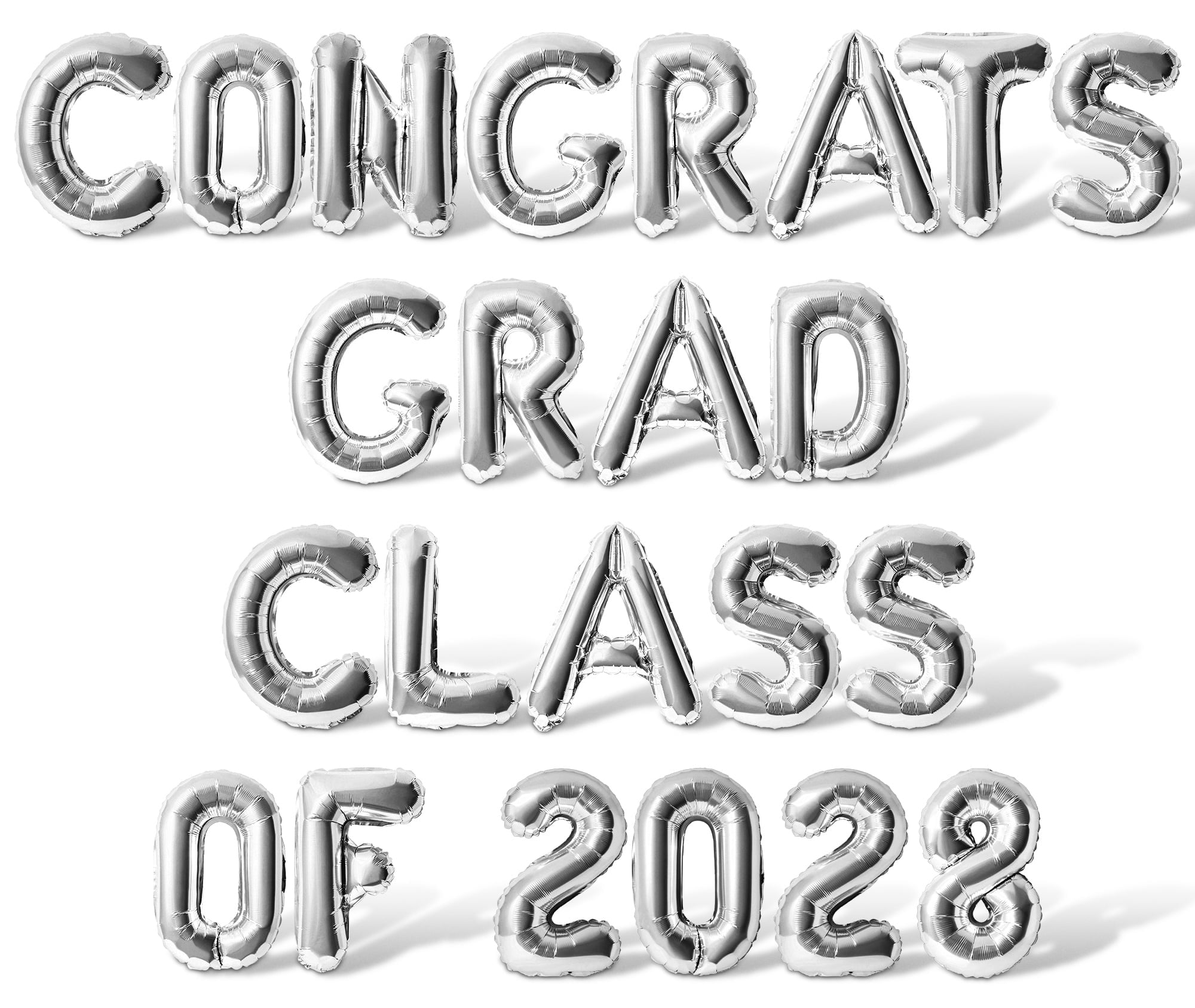 Letter Balloons - CONGRATS GRAD CLASS OF 2028 16" Inch Alphabet Letters ...