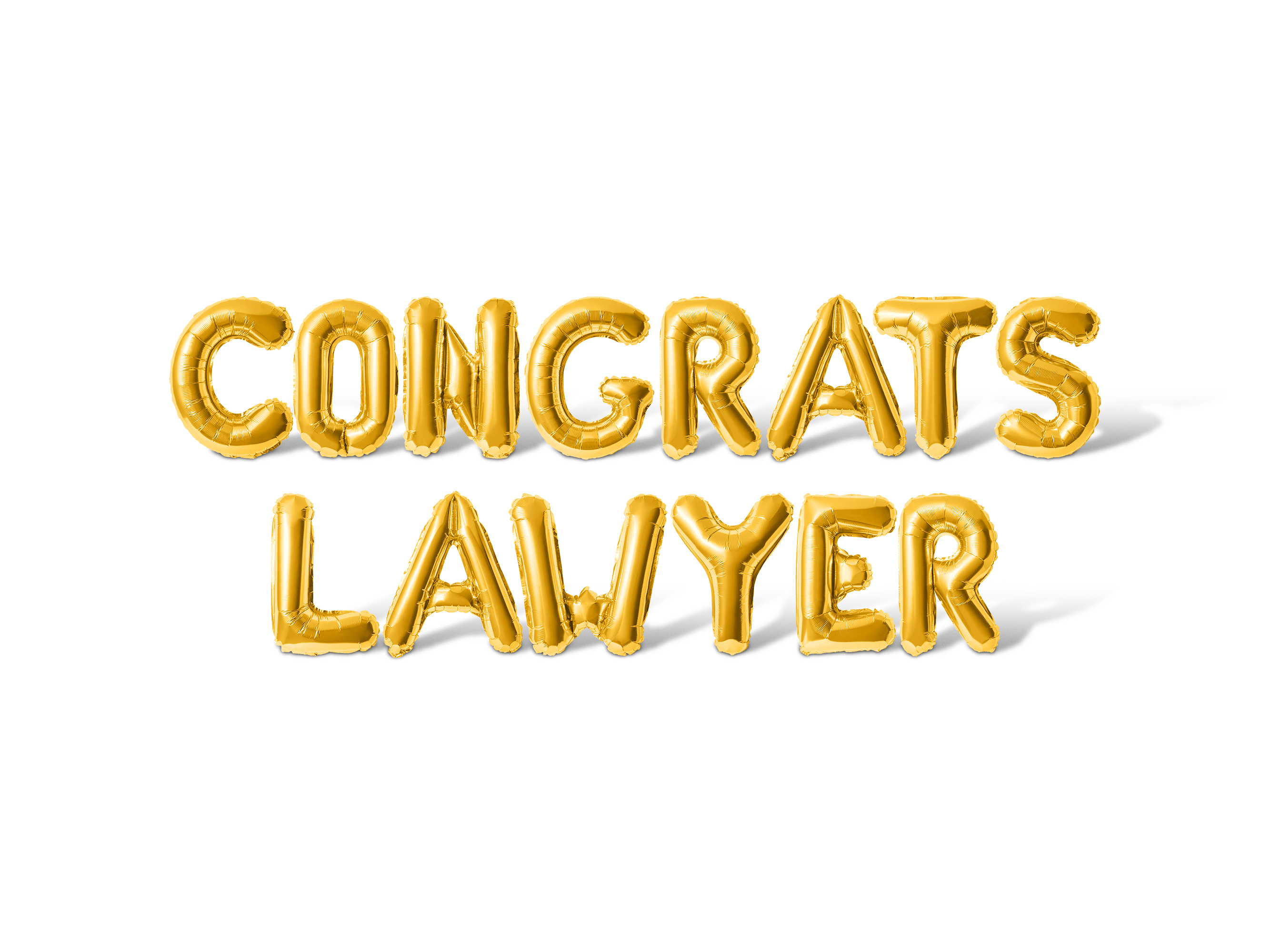 Letter Balloons - CONGRATS LAWYER 16" Inch Alphabet Letters Foil Mylar ...