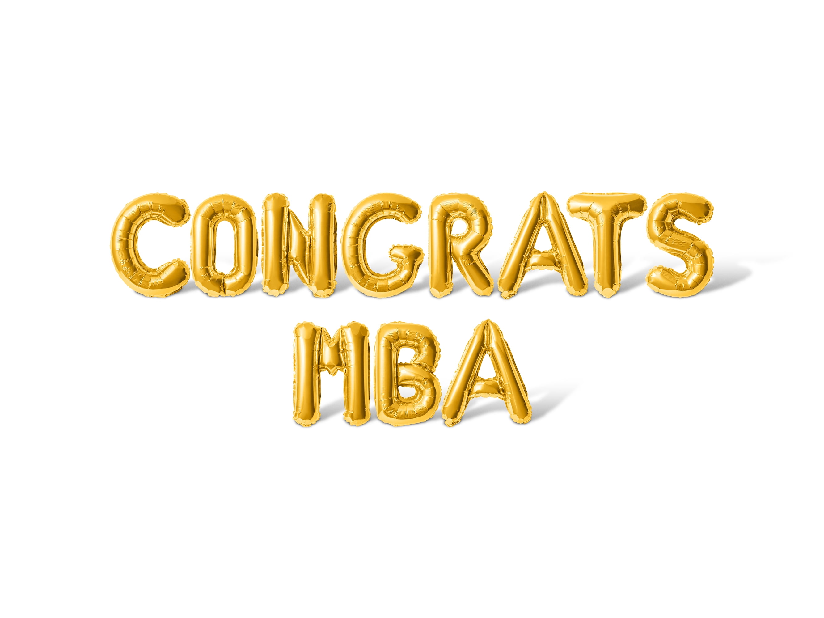 Letter Balloons - CONGRATS MBA 16" Inch Alphabet Letters Foil Mylar ...