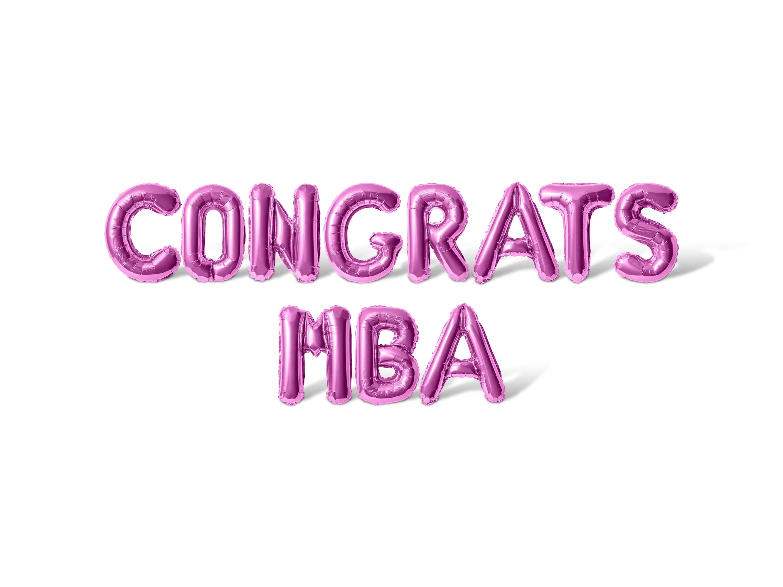 Letter Balloons - CONGRATS MBA 16" Inch Alphabet Letters Foil Mylar ...
