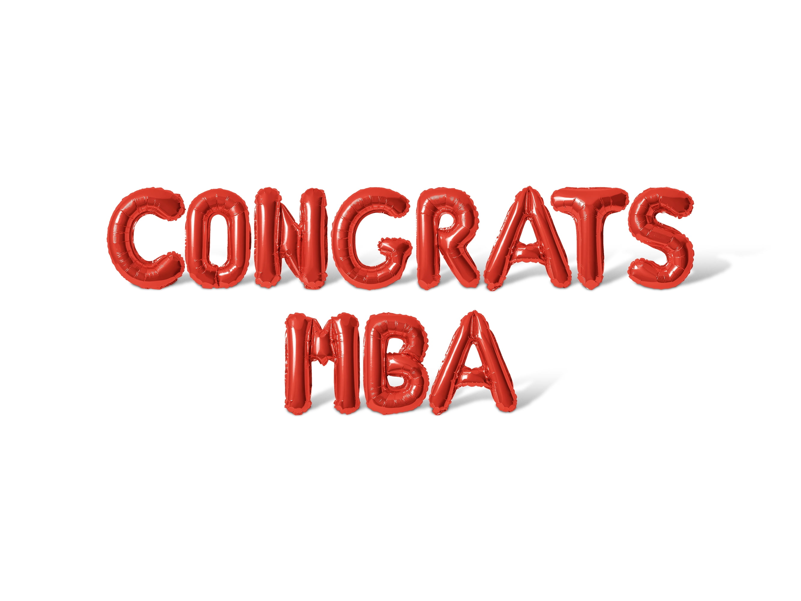 Letter Balloons - CONGRATS MBA 16" Inch Alphabet Letters Foil Mylar ...