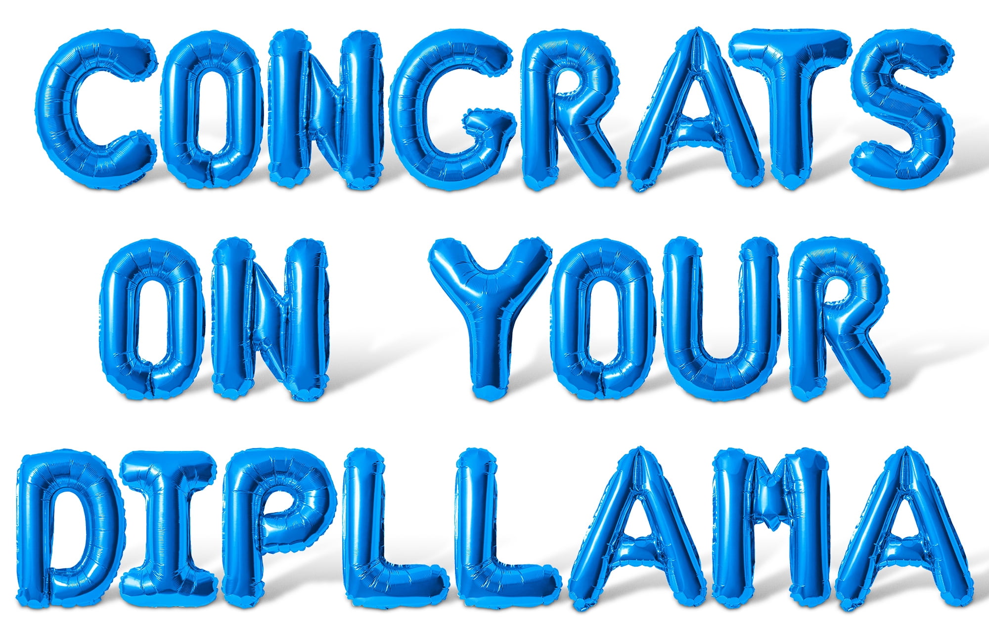 Letter Balloons - CONGRATS ON YOUR DIPLLAMA 16" Inch Alphabet Letters ...