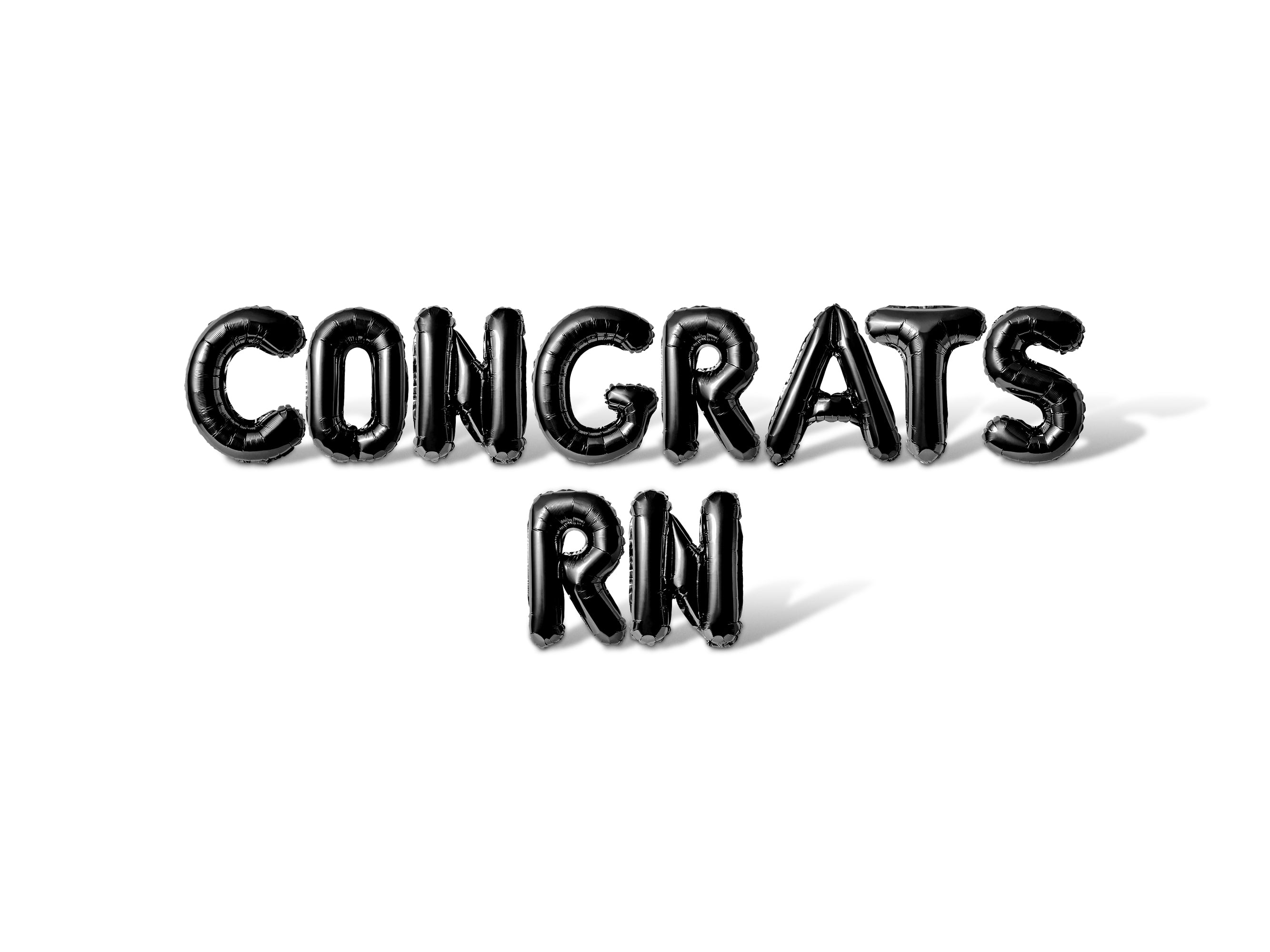 Letter Balloons - CONGRATS RN 16" Inch Alphabet Letters Foil Mylar ...