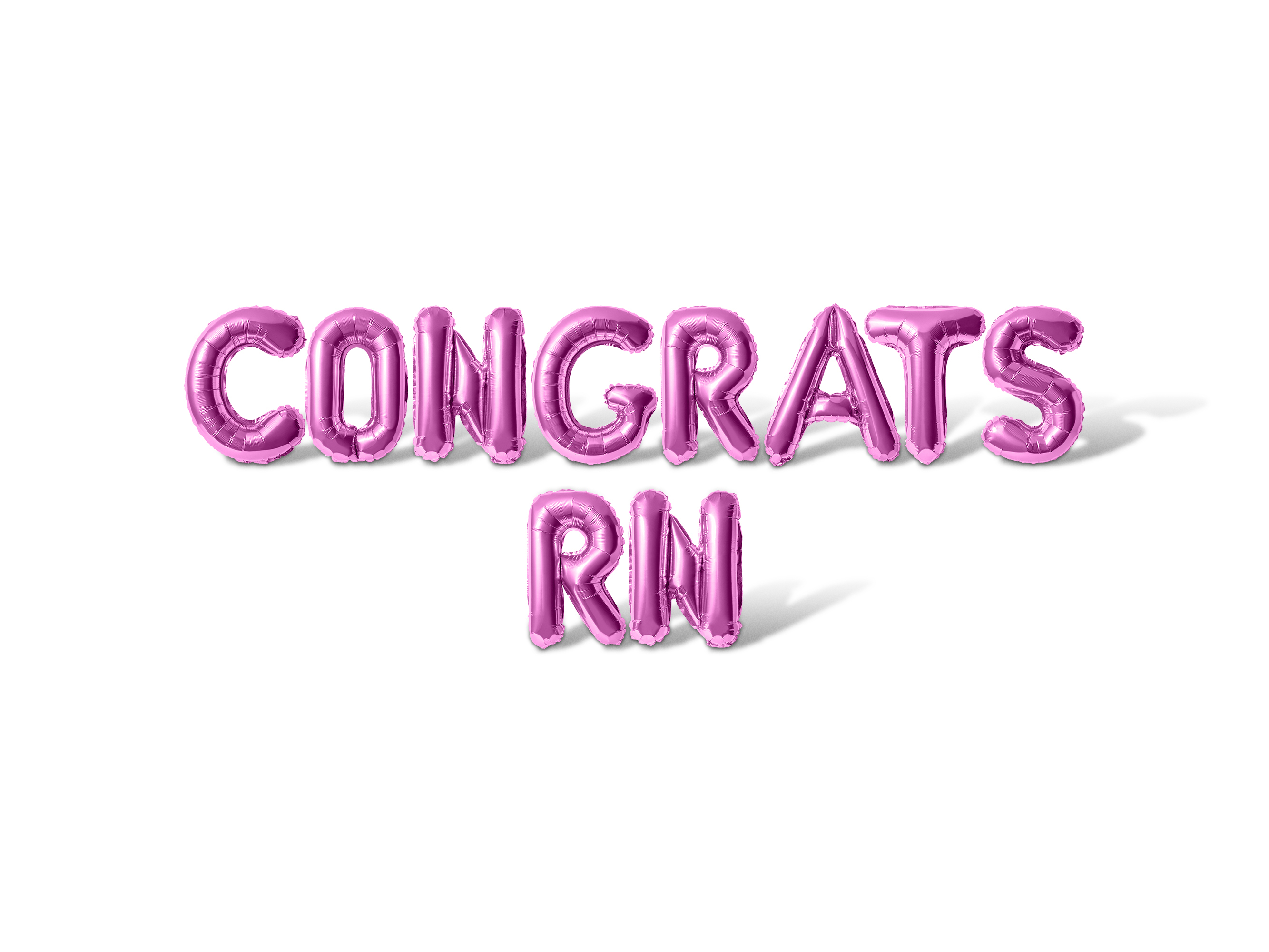 Letter Balloons - CONGRATS RN 16" Inch Alphabet Letters Foil Mylar ...