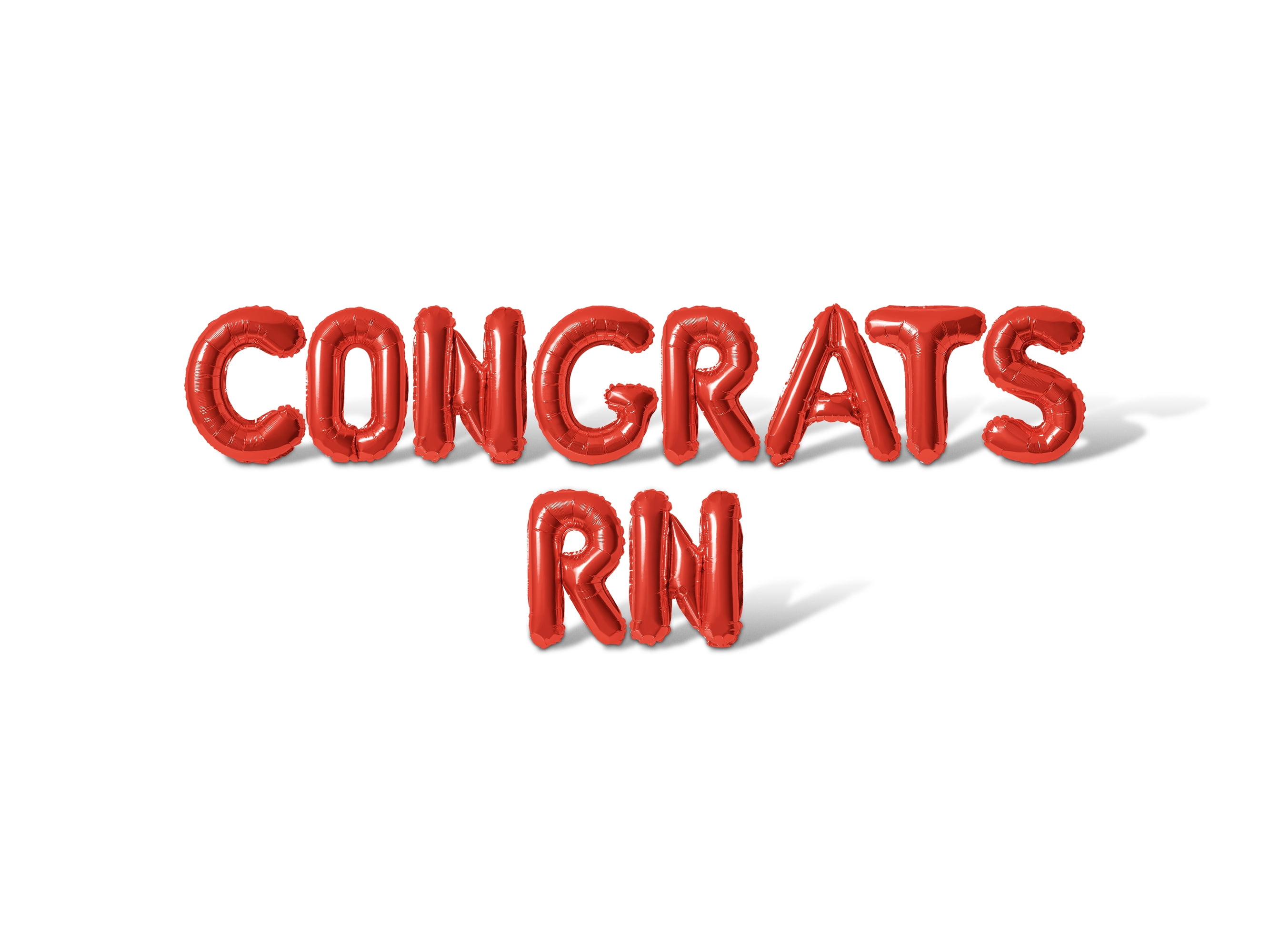 Letter Balloons - CONGRATS RN 16" Inch Alphabet Letters Foil Mylar Balloon Nurse Appreciation ...