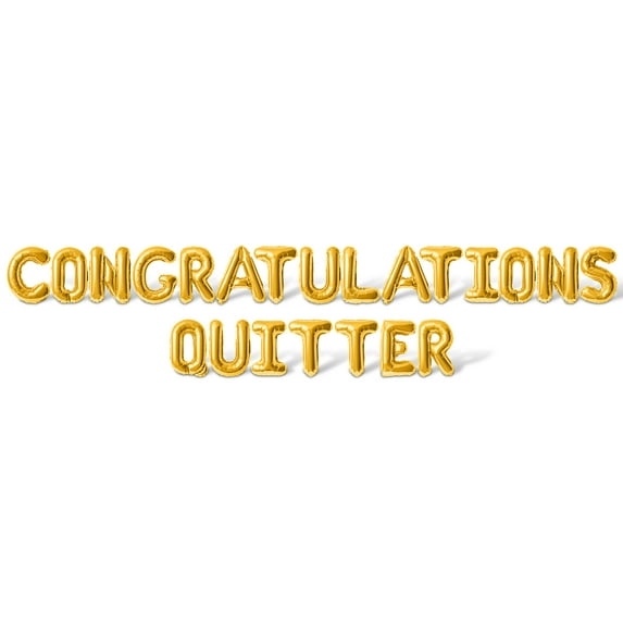 Letter Balloons - CONGRATULATIONS QUITTER 16" Inch Alphabet Letters ...