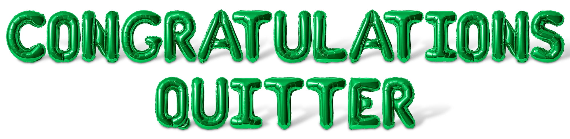 Letter Balloons - CONGRATULATIONS QUITTER 16" Inch Alphabet Letters ...