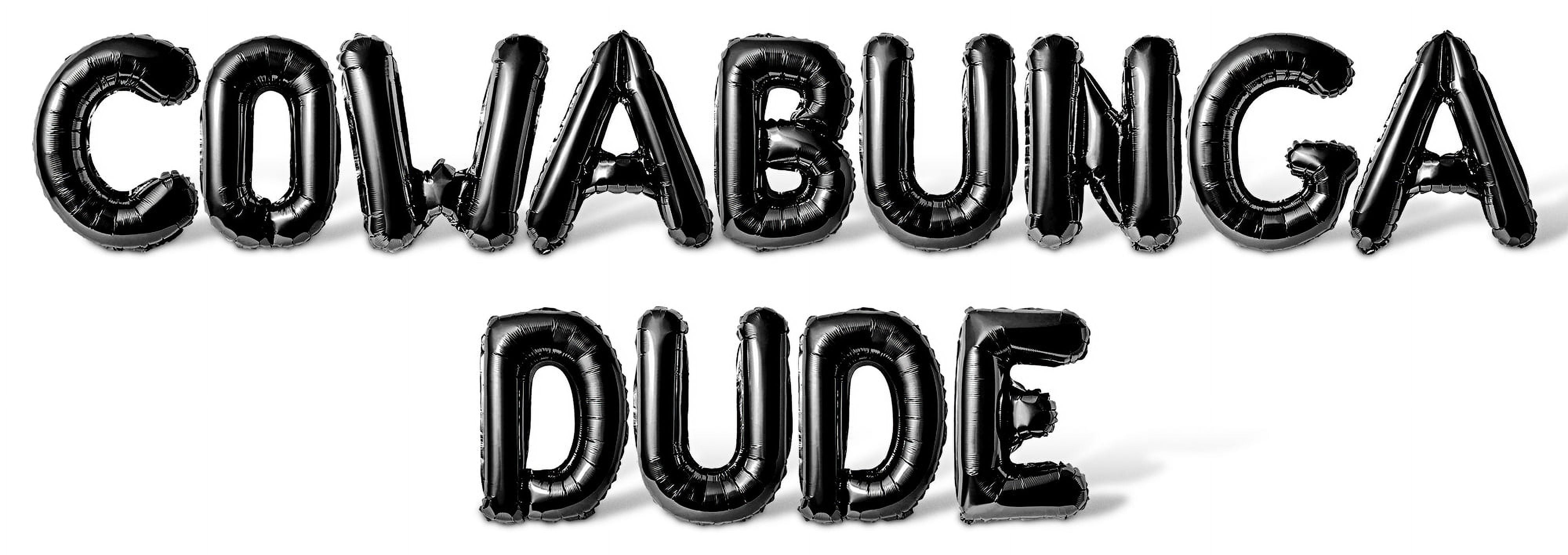 Letter Balloons - COWABUNGA DUDE 16" Inch Alphabet Letters Foil Mylar ...