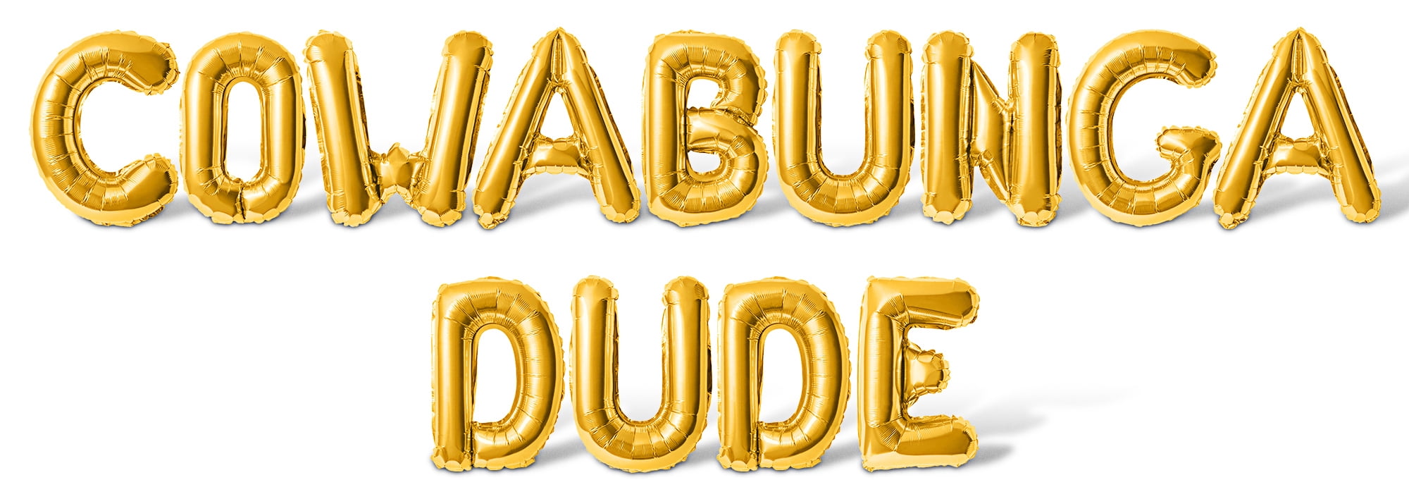 Letter Balloons - COWABUNGA DUDE 16" Inch Alphabet Letters Foil Mylar ...