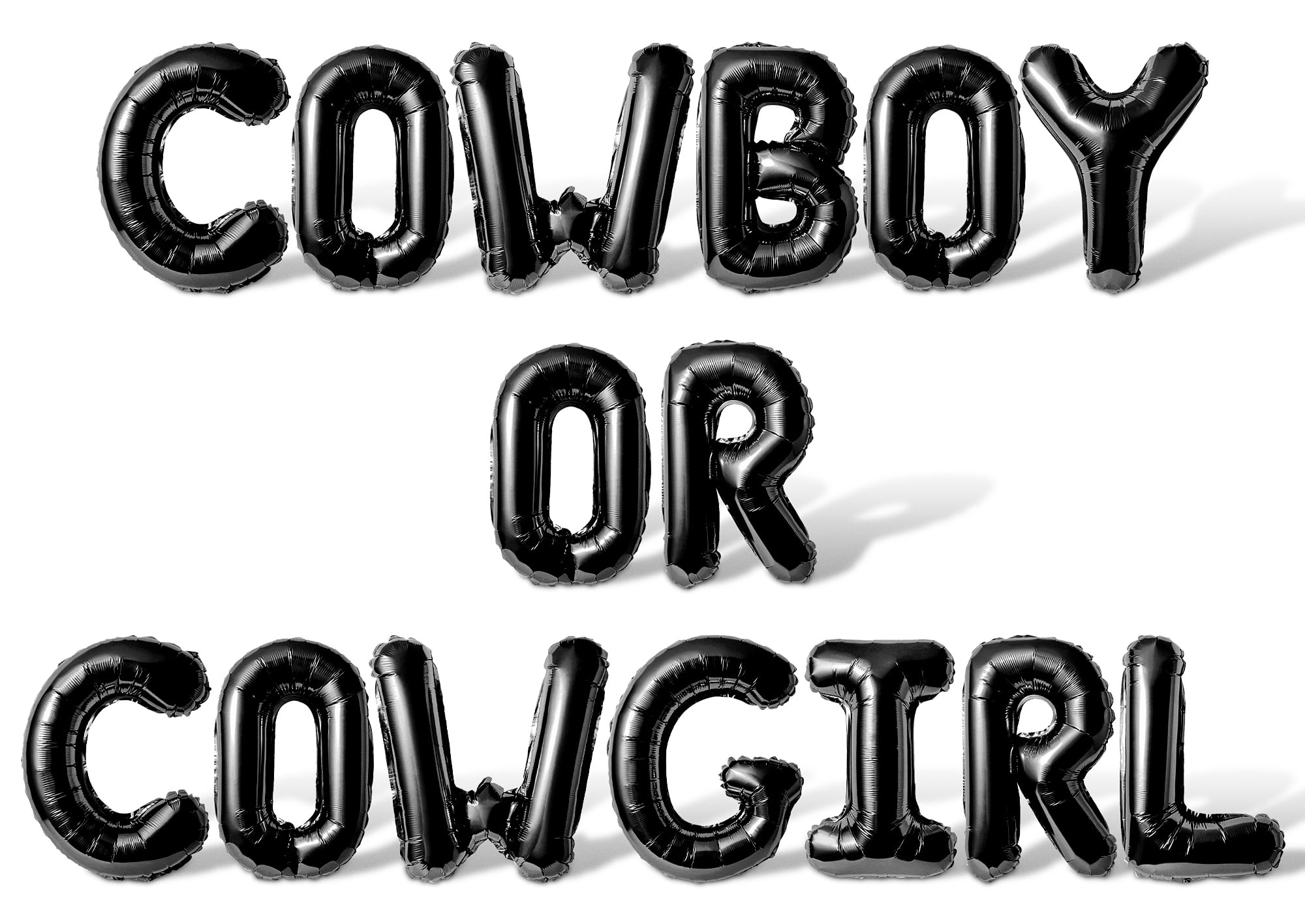 Letter Balloons - COWBOY OR COWGIRL 16" Inch Alphabet Letters Foil ...