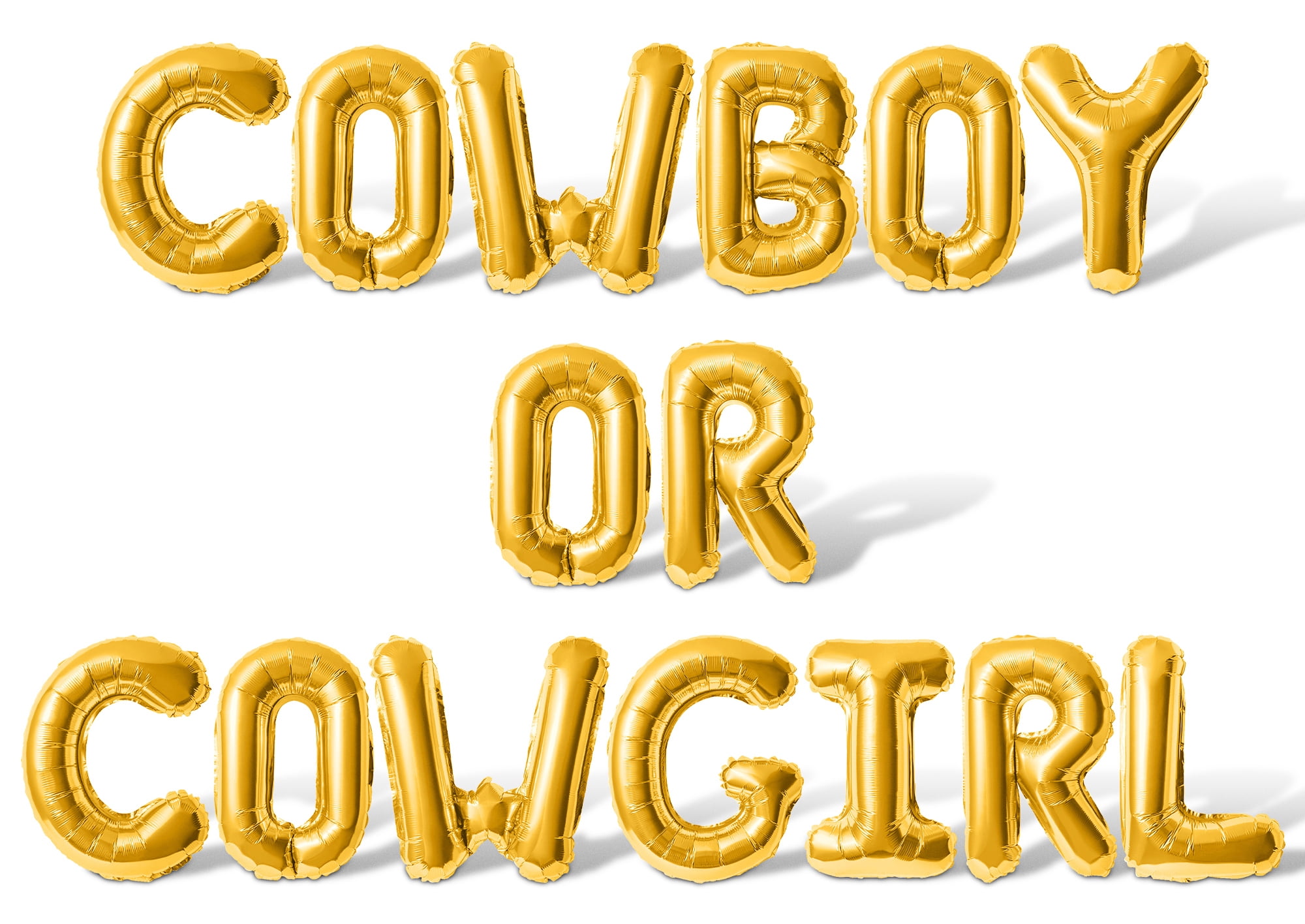 Letter Balloons - COWBOY OR COWGIRL 16" Inch Alphabet Letters Foil ...