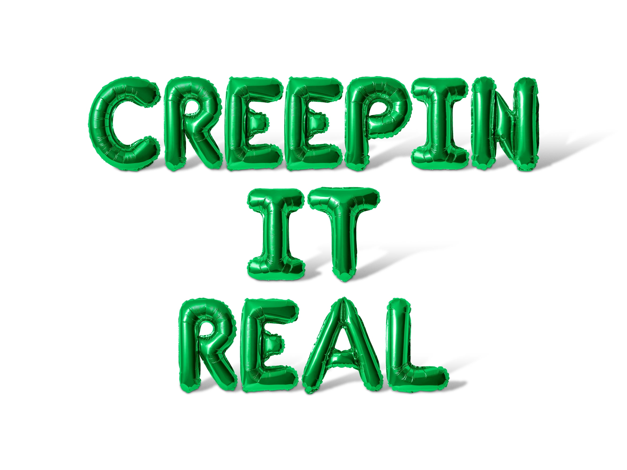 Letter Balloons - CREEPIN IT REAL 16" Inch Alphabet Letters Foil Mylar ...