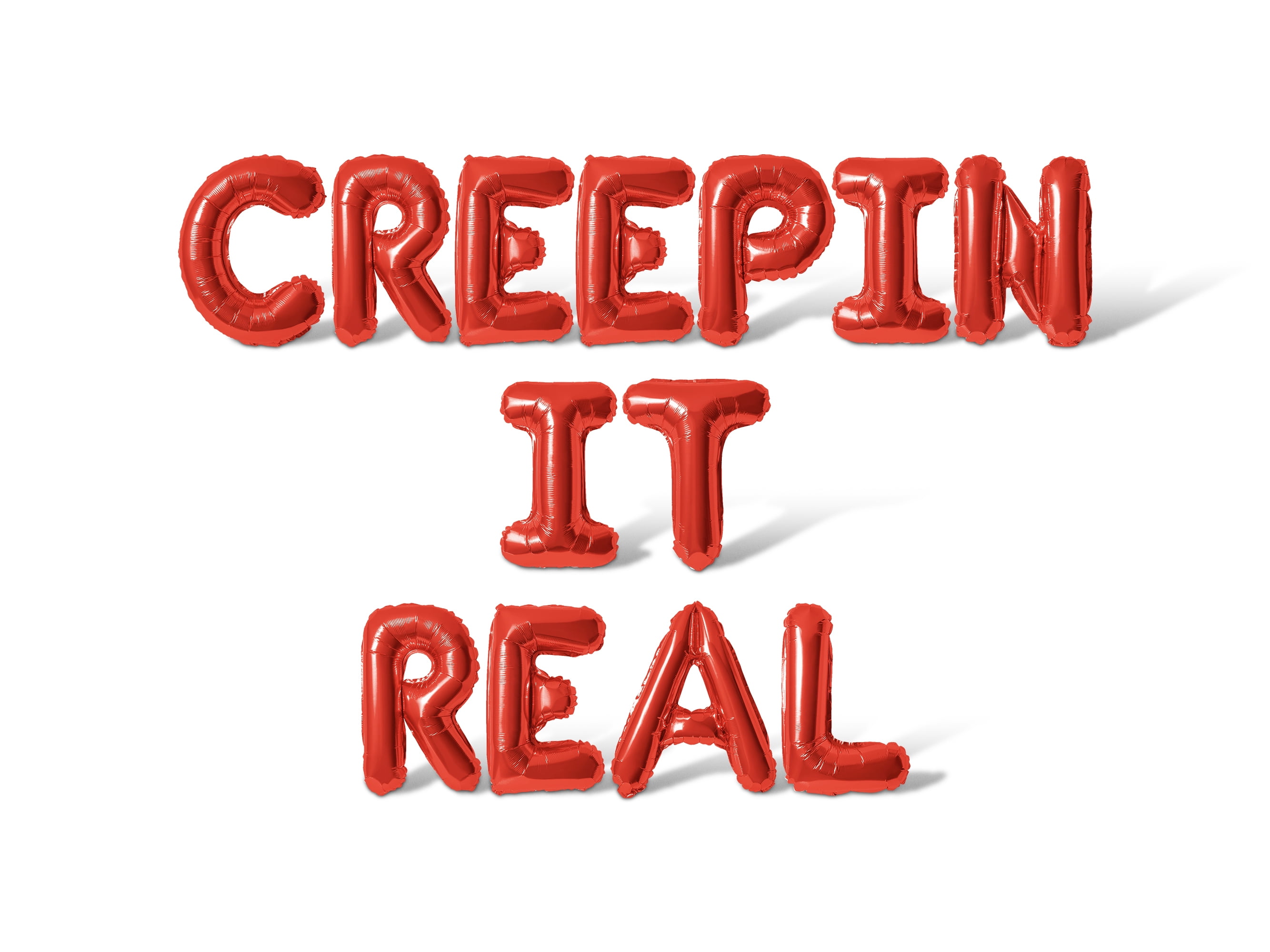 Letter Balloons - CREEPIN IT REAL 16" Inch Alphabet Letters Foil Mylar ...
