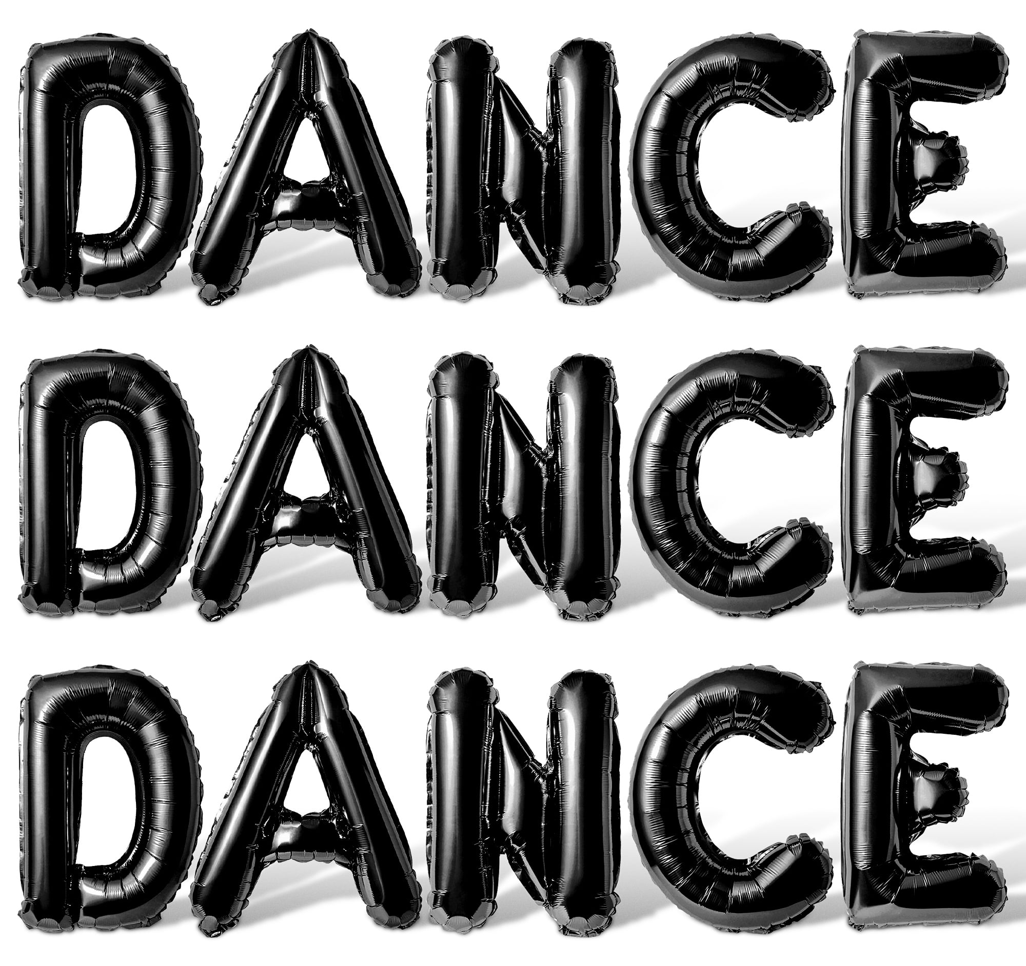 Letter Balloons - DANCE DANCE DANCE 16" Inch Alphabet Letters Foil ...