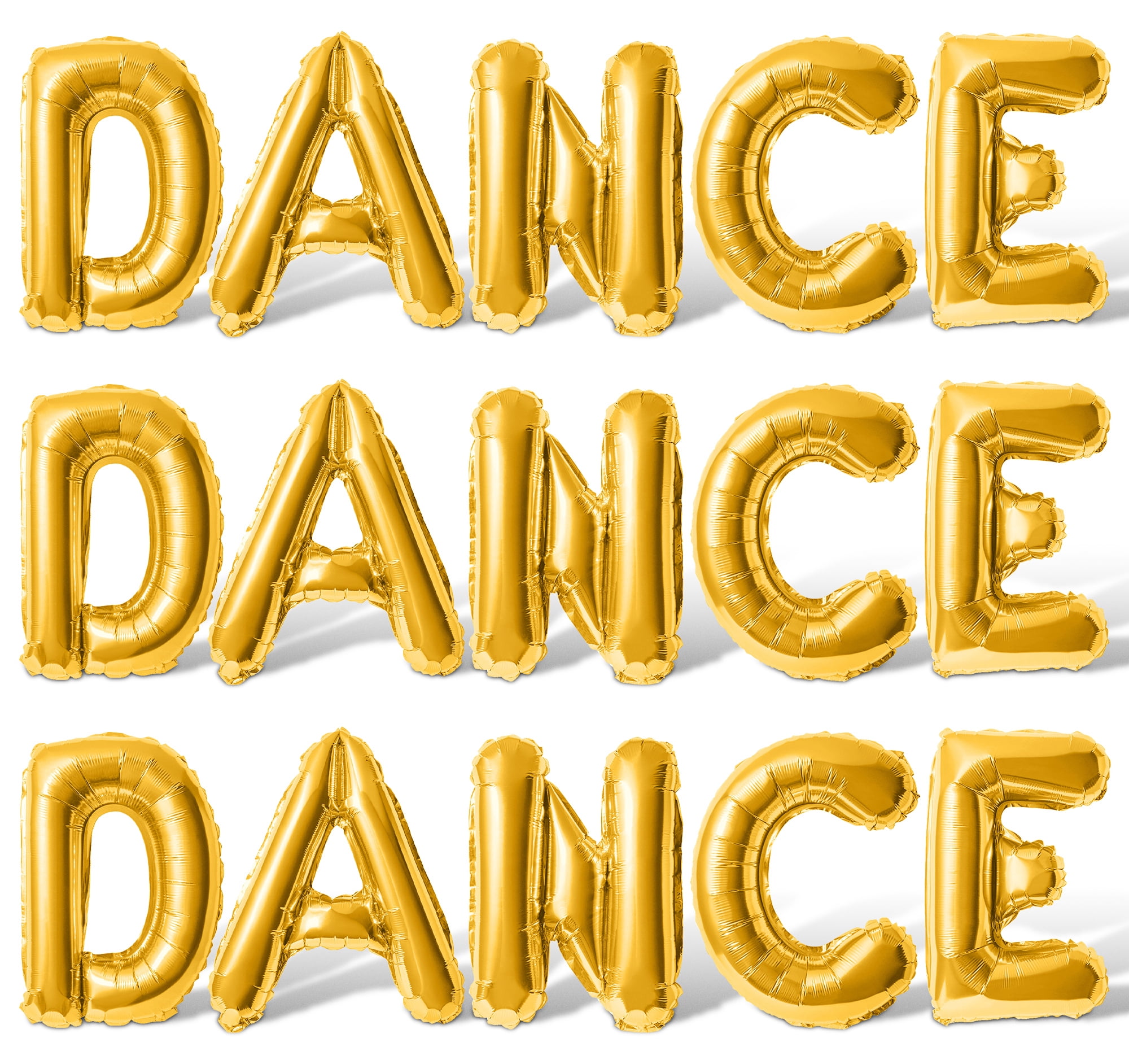 Letter Balloons - DANCE DANCE DANCE 16" Inch Alphabet Letters Foil ...