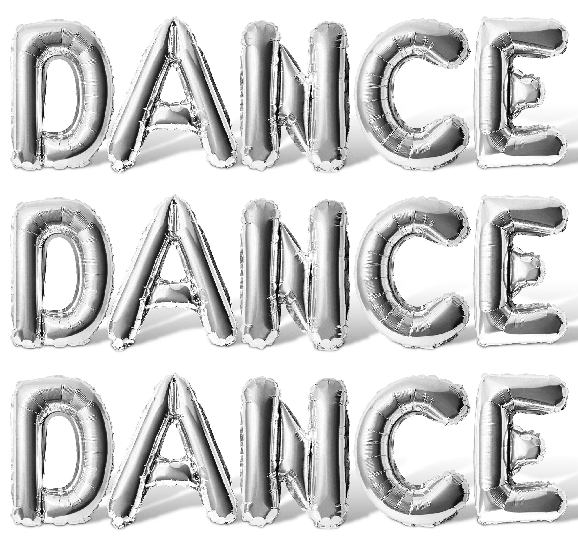 Letter Balloons - DANCE DANCE DANCE 16" Inch Alphabet Letters Foil ...