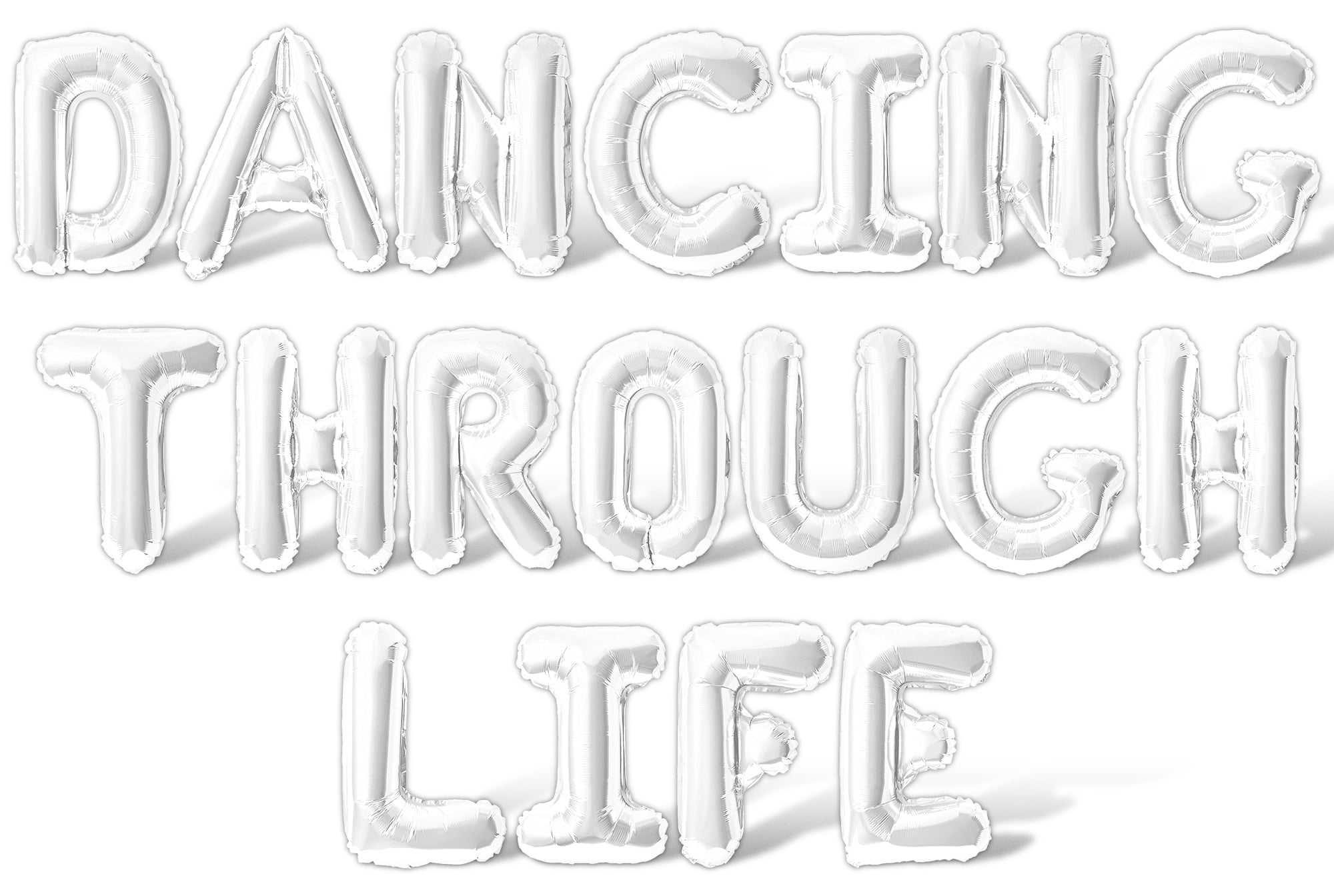 Letter Balloons - DANCING THROUGH LIFE 16" Inch Alphabet Letters Foil ...