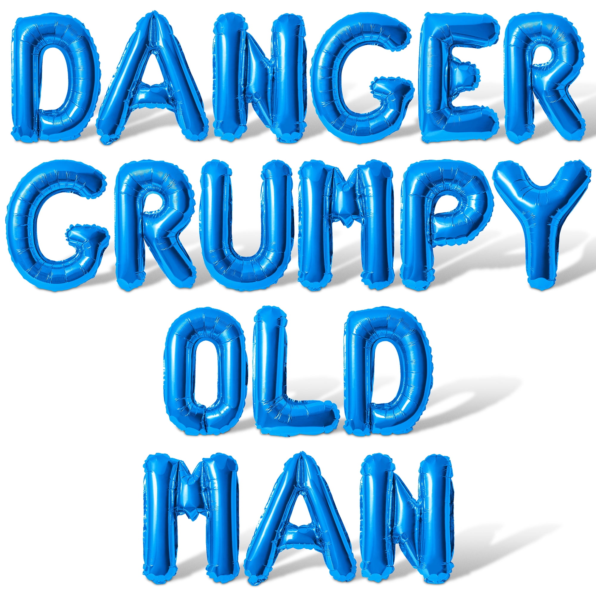 Letter Balloons - DANGER GRUMPY OLD MAN 16" Inch Alphabet Letters Foil ...