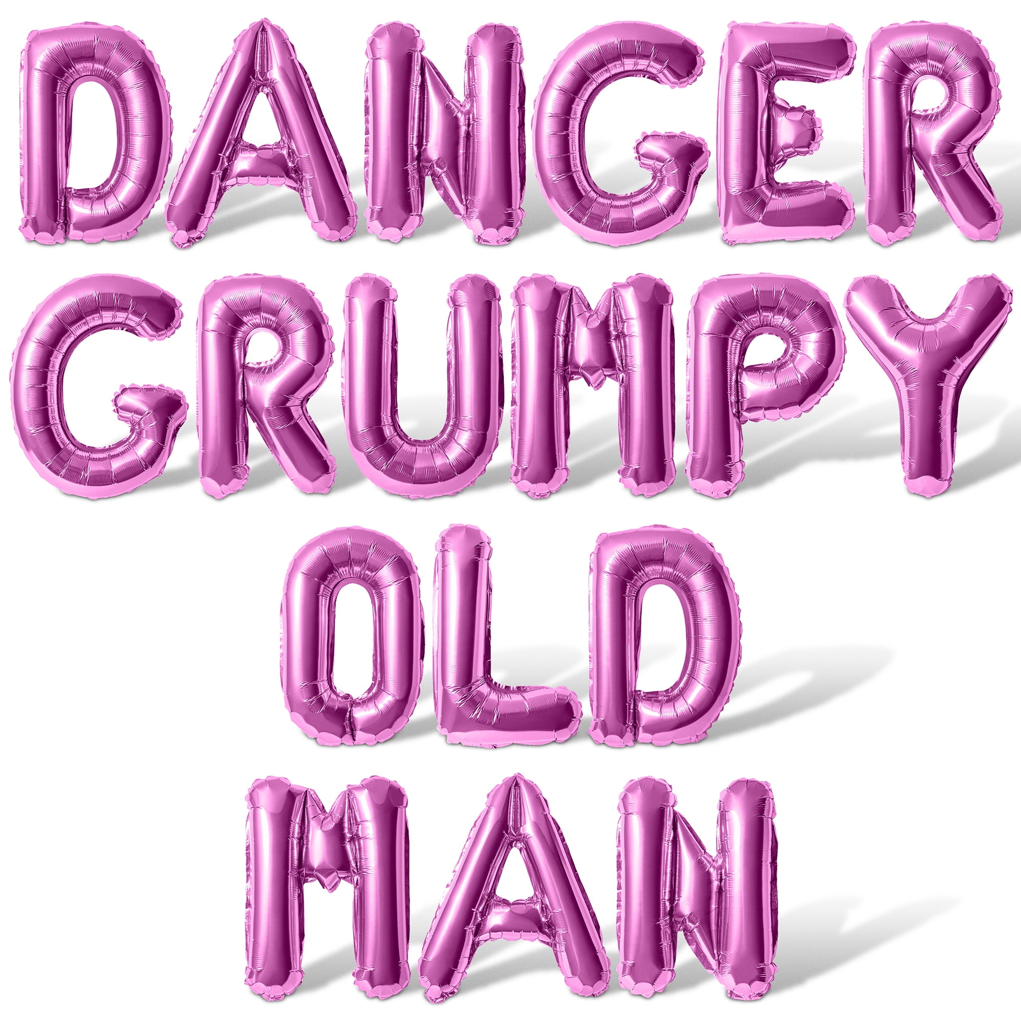Letter Balloons - DANGER GRUMPY OLD MAN 16" Inch Alphabet Letters Foil ...