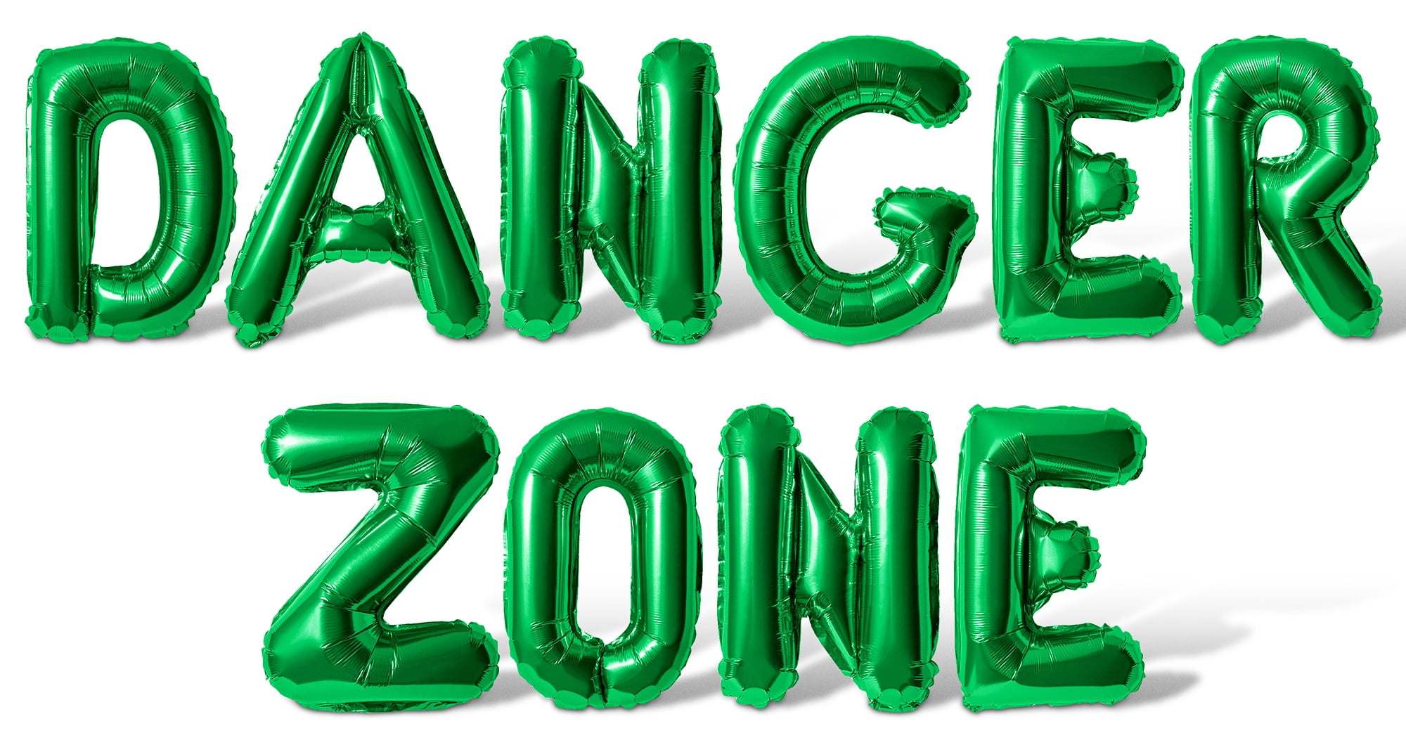 Letter Balloons - DANGER ZONE 16" Inch Alphabet Letters Foil Mylar Balloon Birthday Party Banner ...