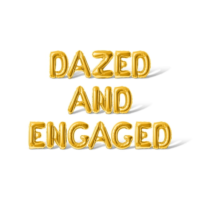 Letter Balloons - DAZED AND ENGAGED 16" Inch Alphabet Letters Foil ...
