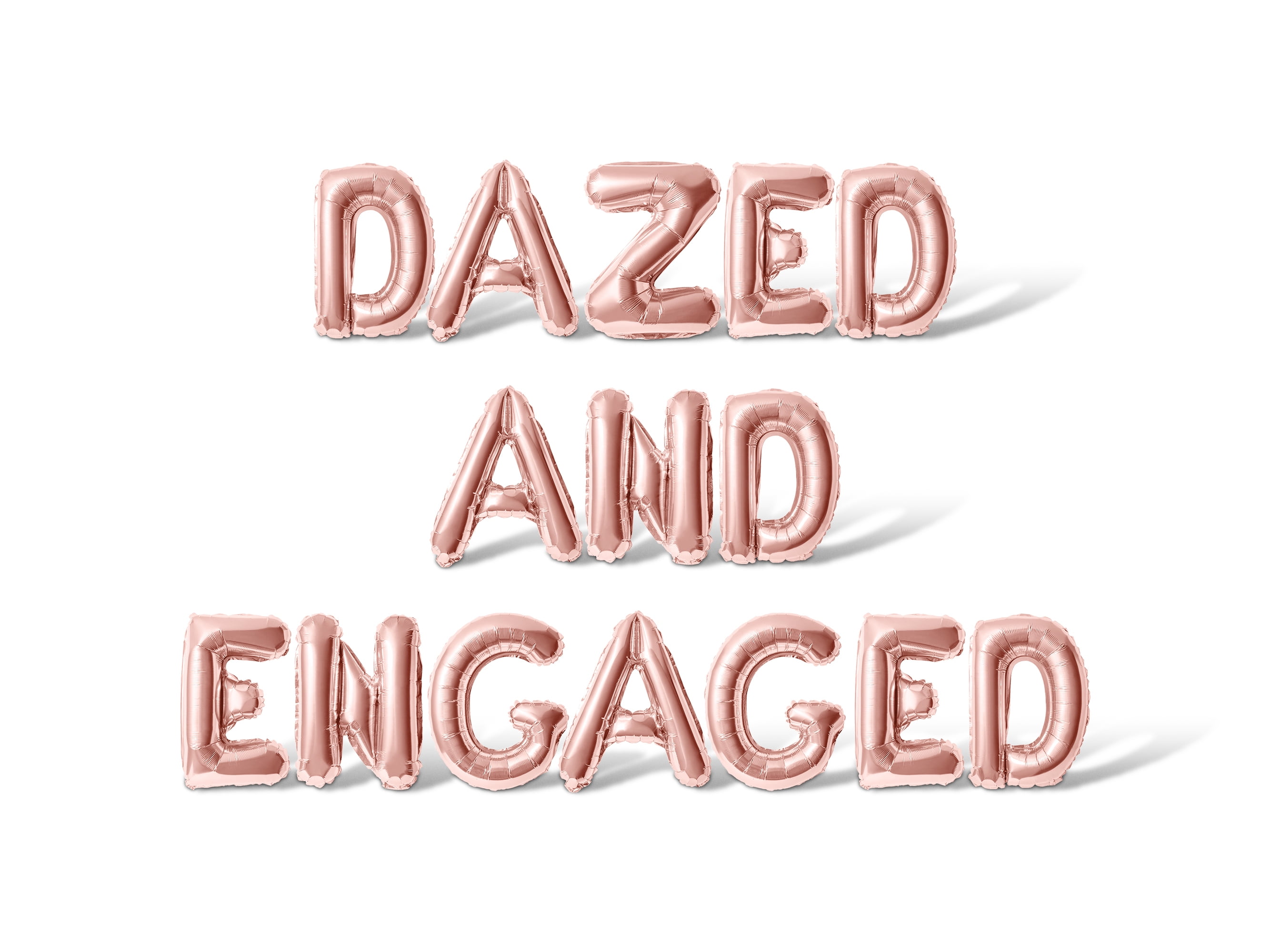 Letter Balloons - DAZED AND ENGAGED 16" Inch Alphabet Letters Foil ...