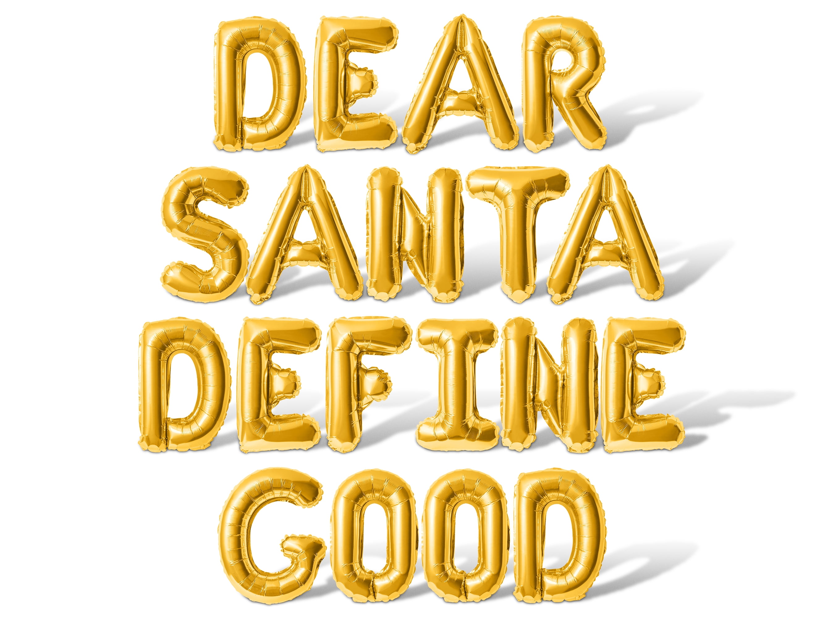 Letter Balloons - DEAR SANTA DEFINE GOOD 16" Inch Alphabet Letters Foil ...