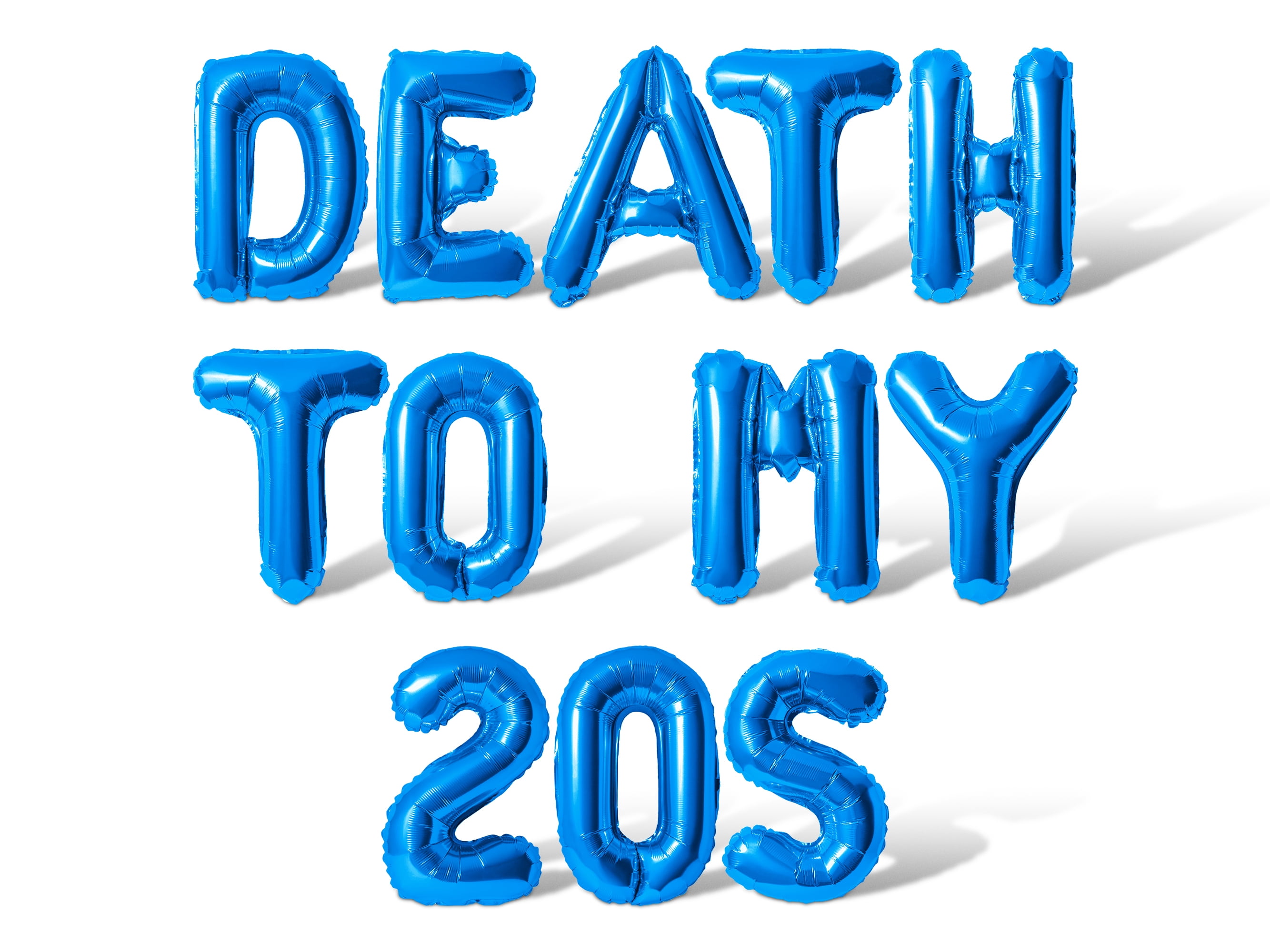 Letter Balloons - DEATH TO MY 20S 16" Inch Alphabet Letters Foil Mylar ...