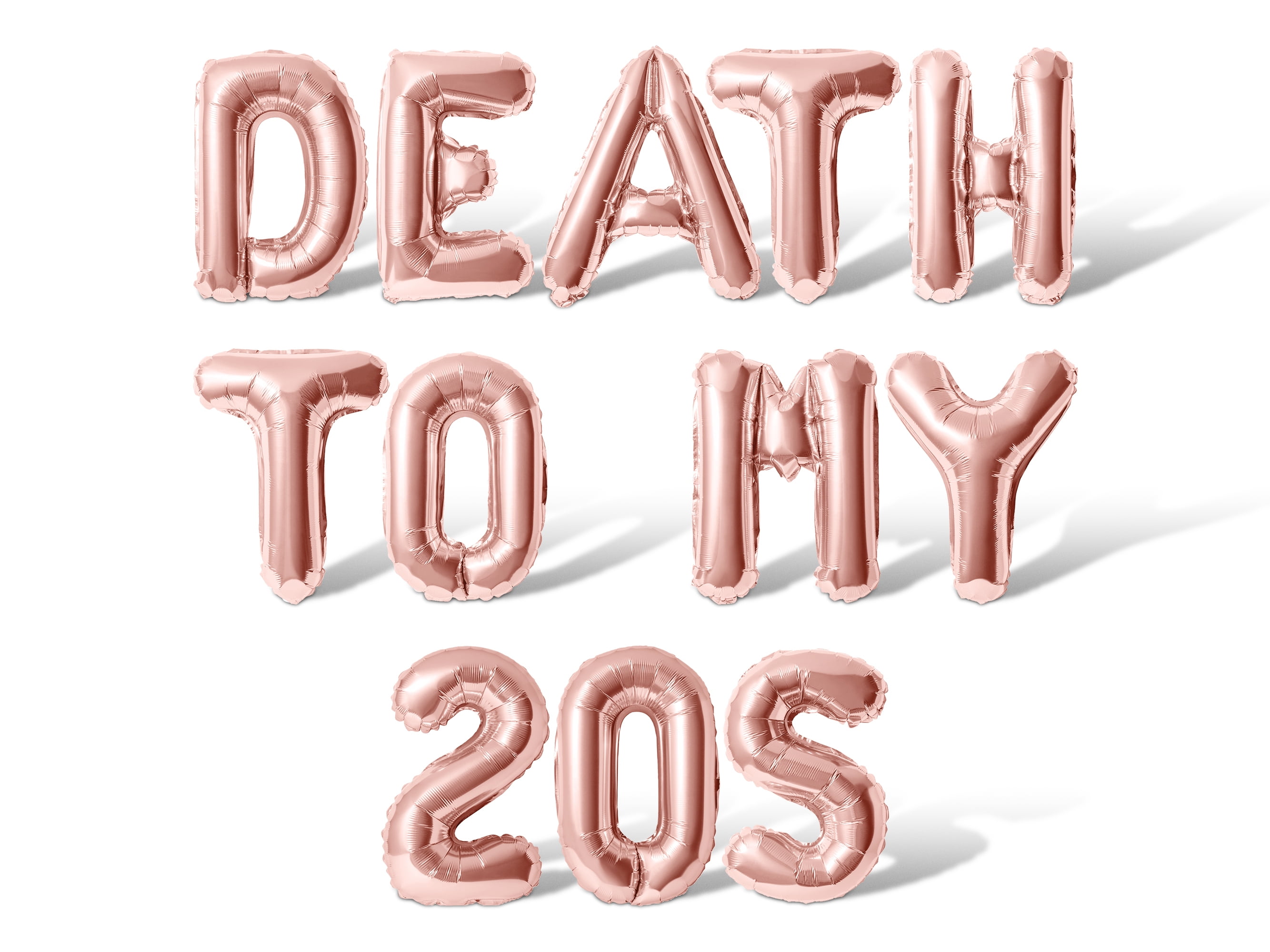 Letter Balloons - DEATH TO MY 20S 16" Inch Alphabet Letters Foil Mylar ...