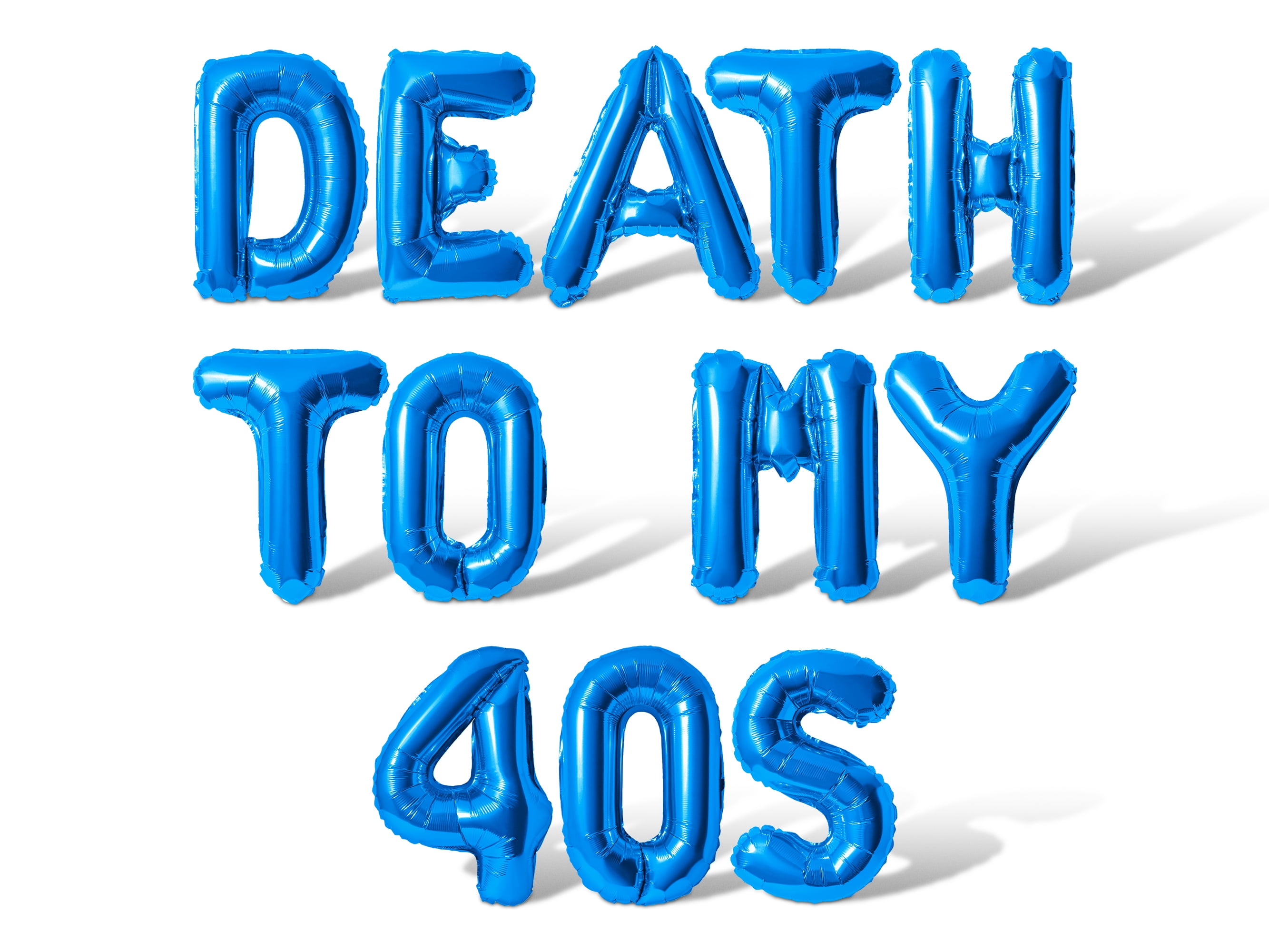 Letter Balloons - DEATH TO MY 40S 16" Inch Alphabet Letters Foil Mylar ...