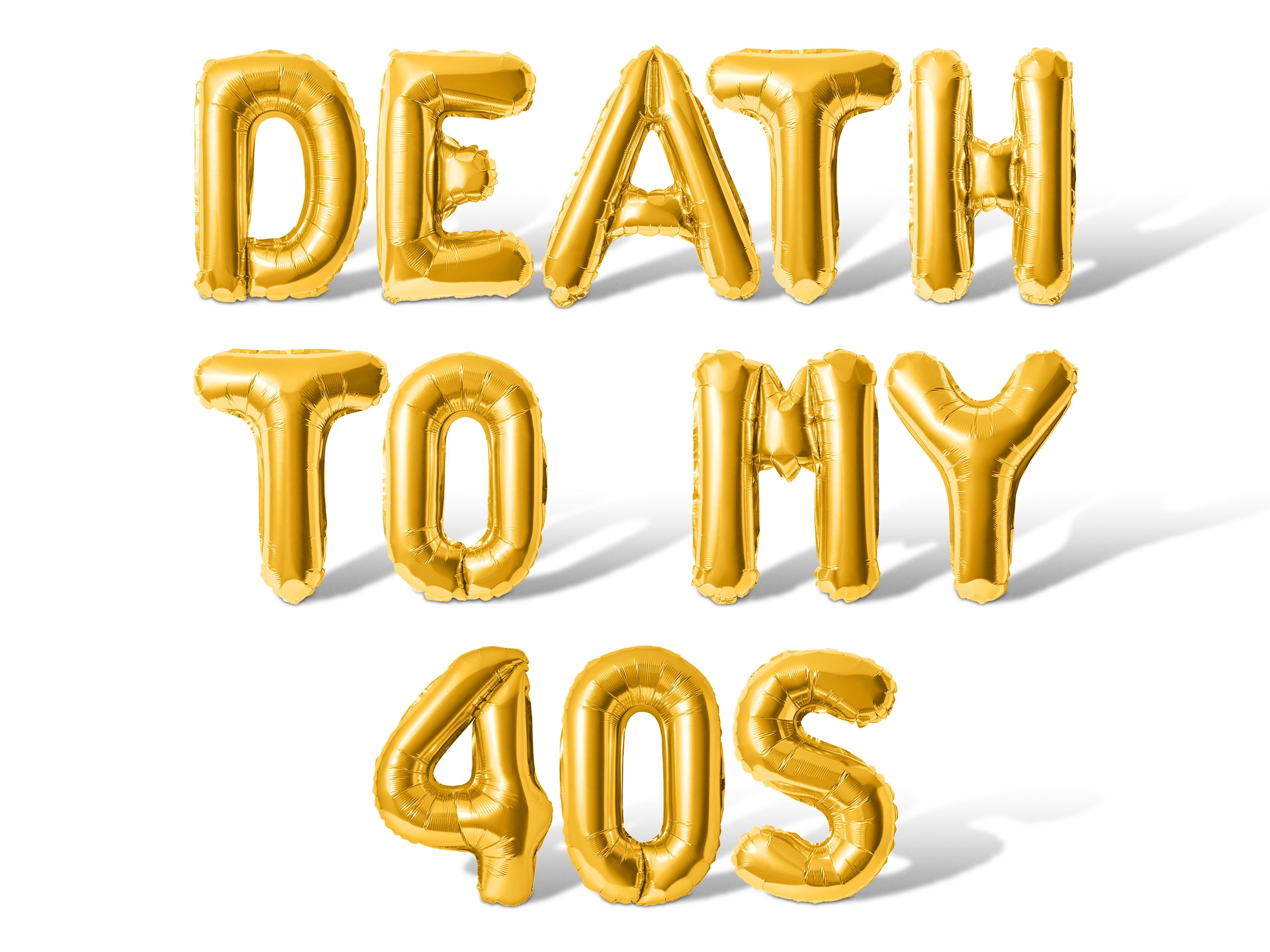 Letter Balloons - DEATH TO MY 40S 16" Inch Alphabet Letters Foil Mylar ...